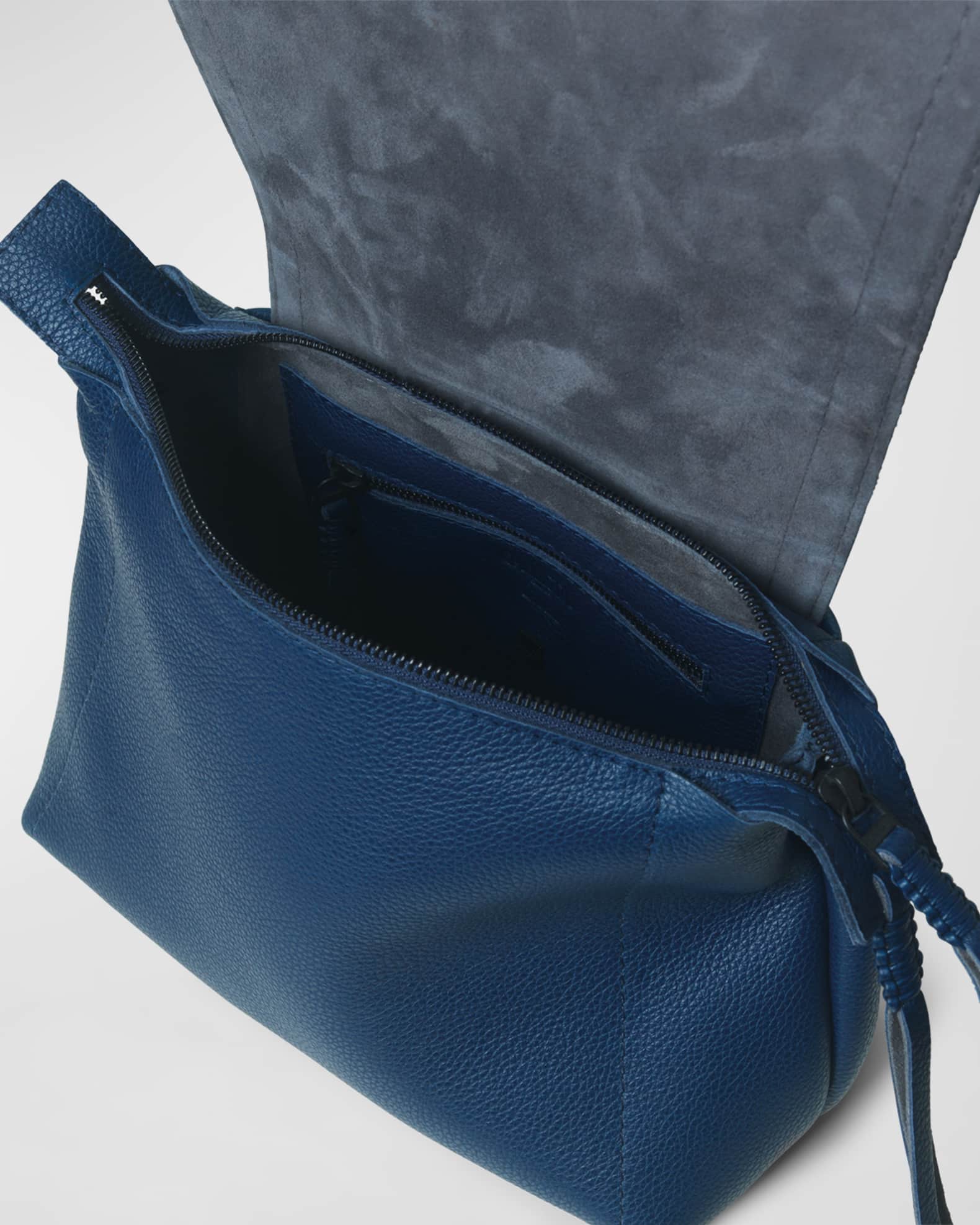 Callista Medium Grained Leather Top-Handle Bag | Neiman Marcus