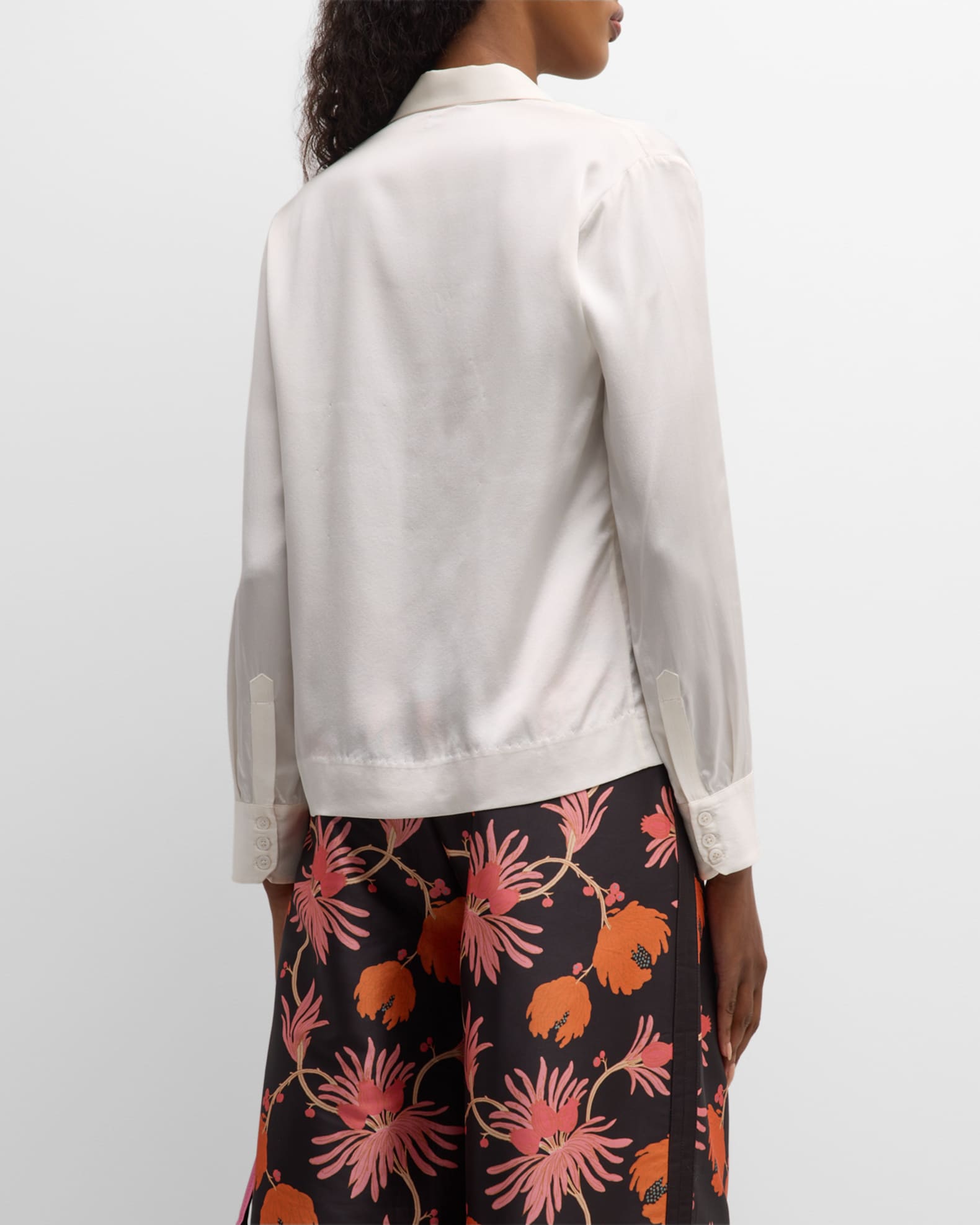 Frances Valentine Katherine Button-Down Silk Shirt | Neiman Marcus