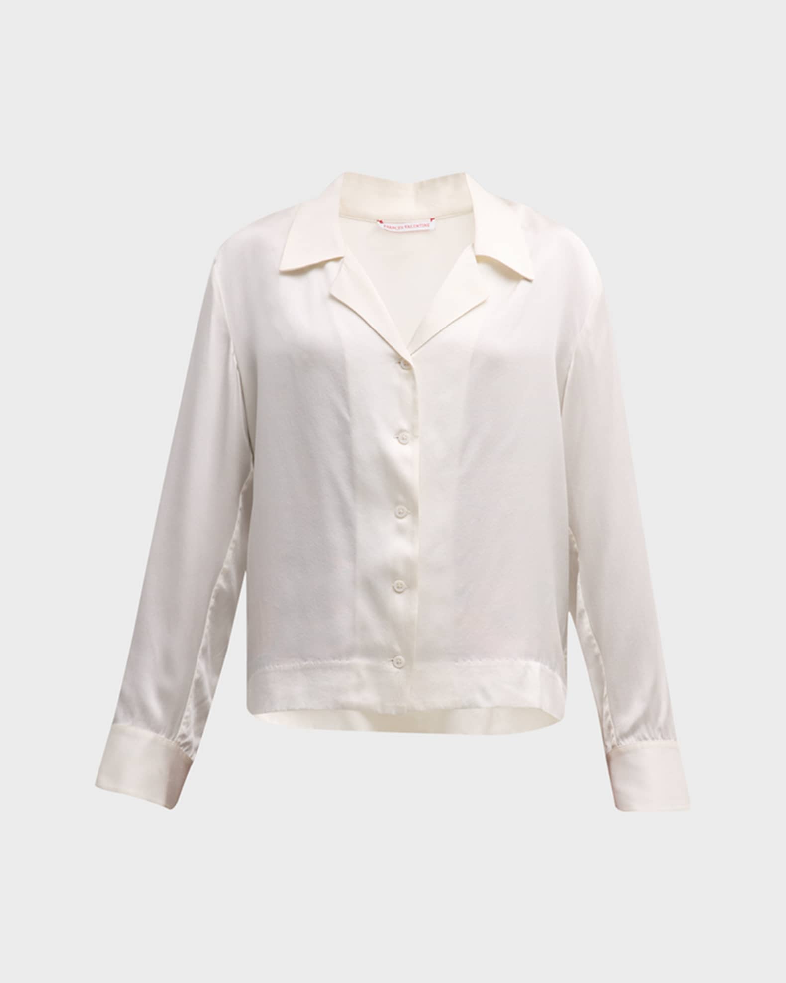 Frances Valentine Katherine Button-Down Silk Shirt | Neiman Marcus