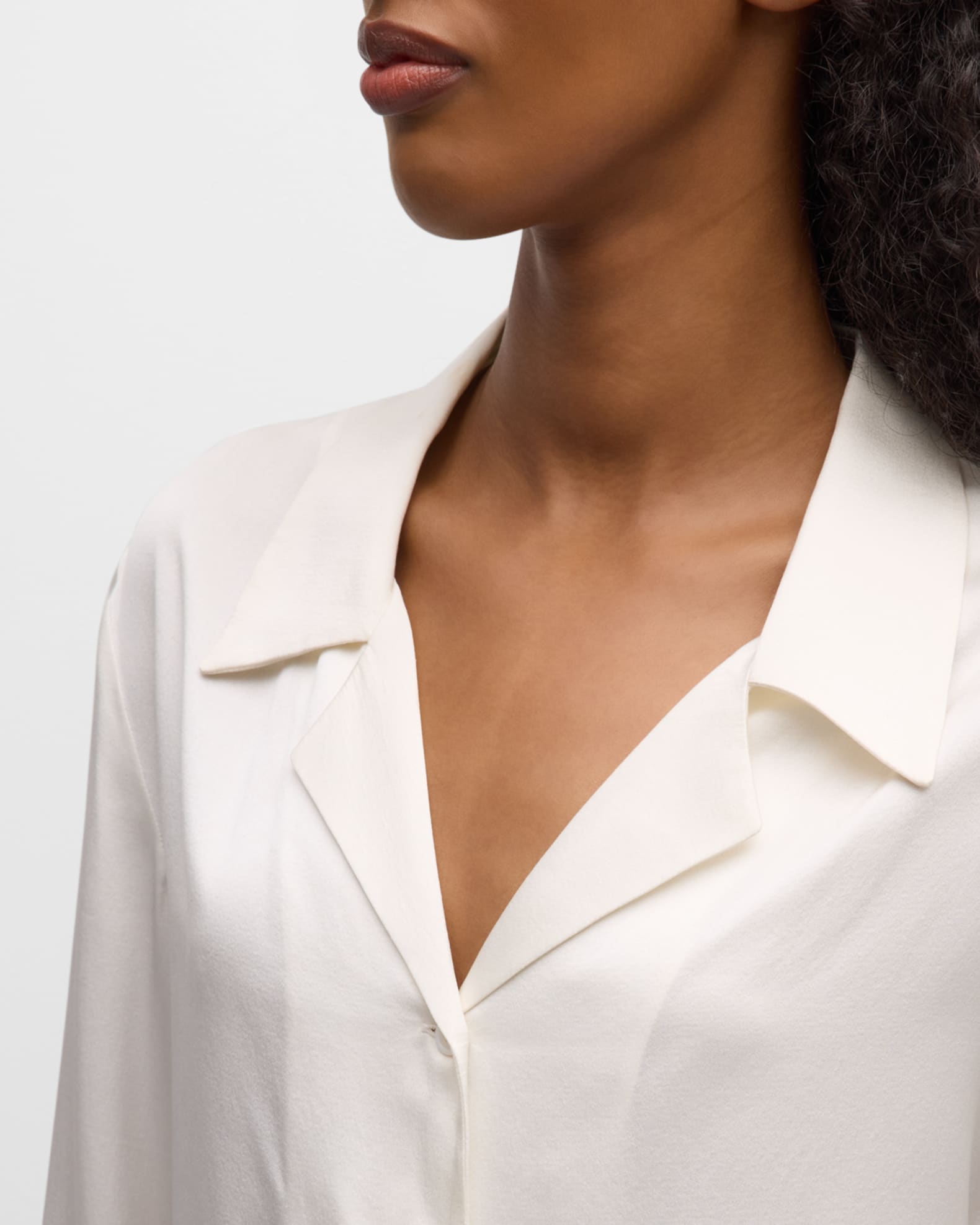 Frances Valentine Katherine Button-Down Silk Shirt | Neiman Marcus