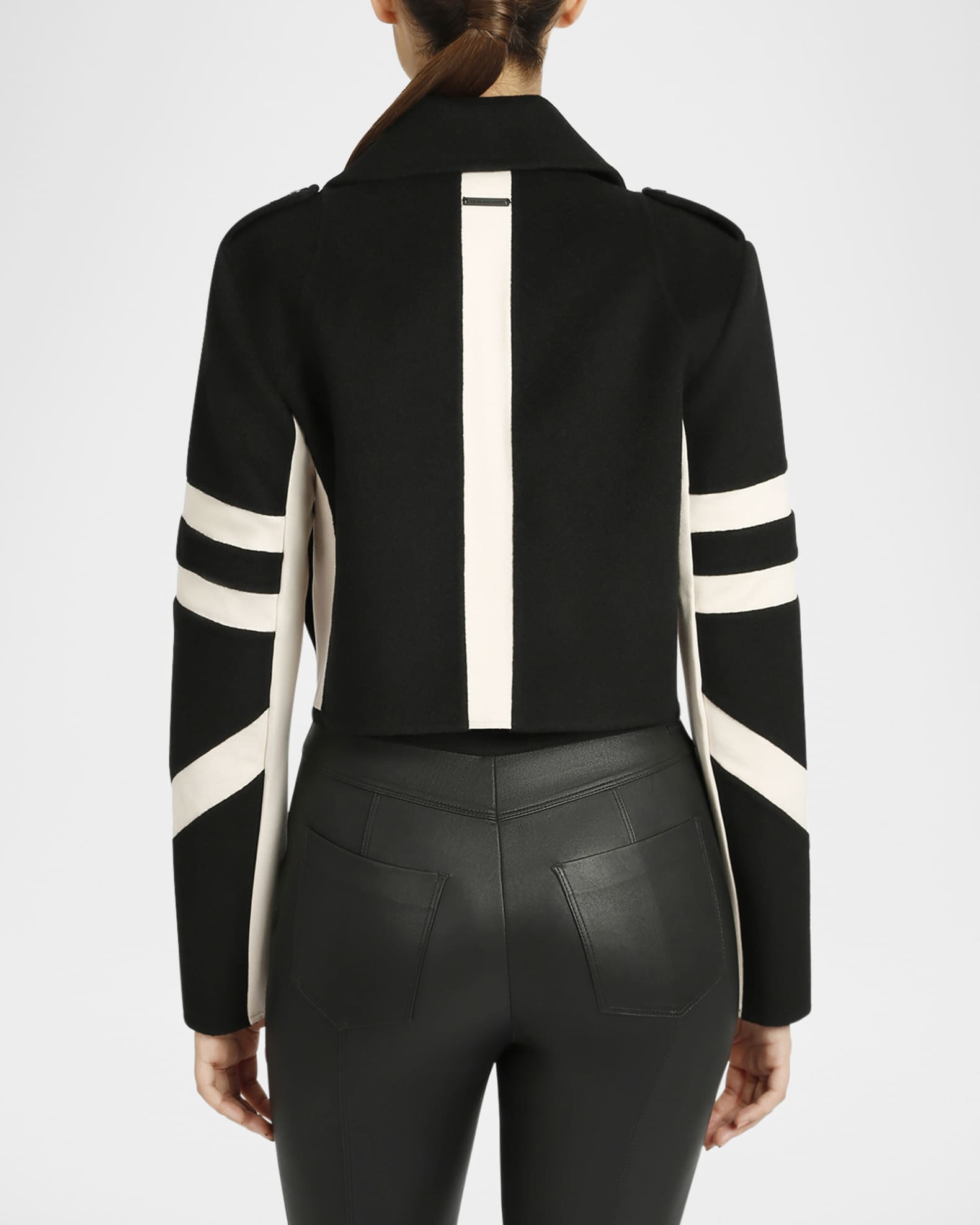 Blanc Noir Handmade Wool Crop Jacket | Neiman Marcus