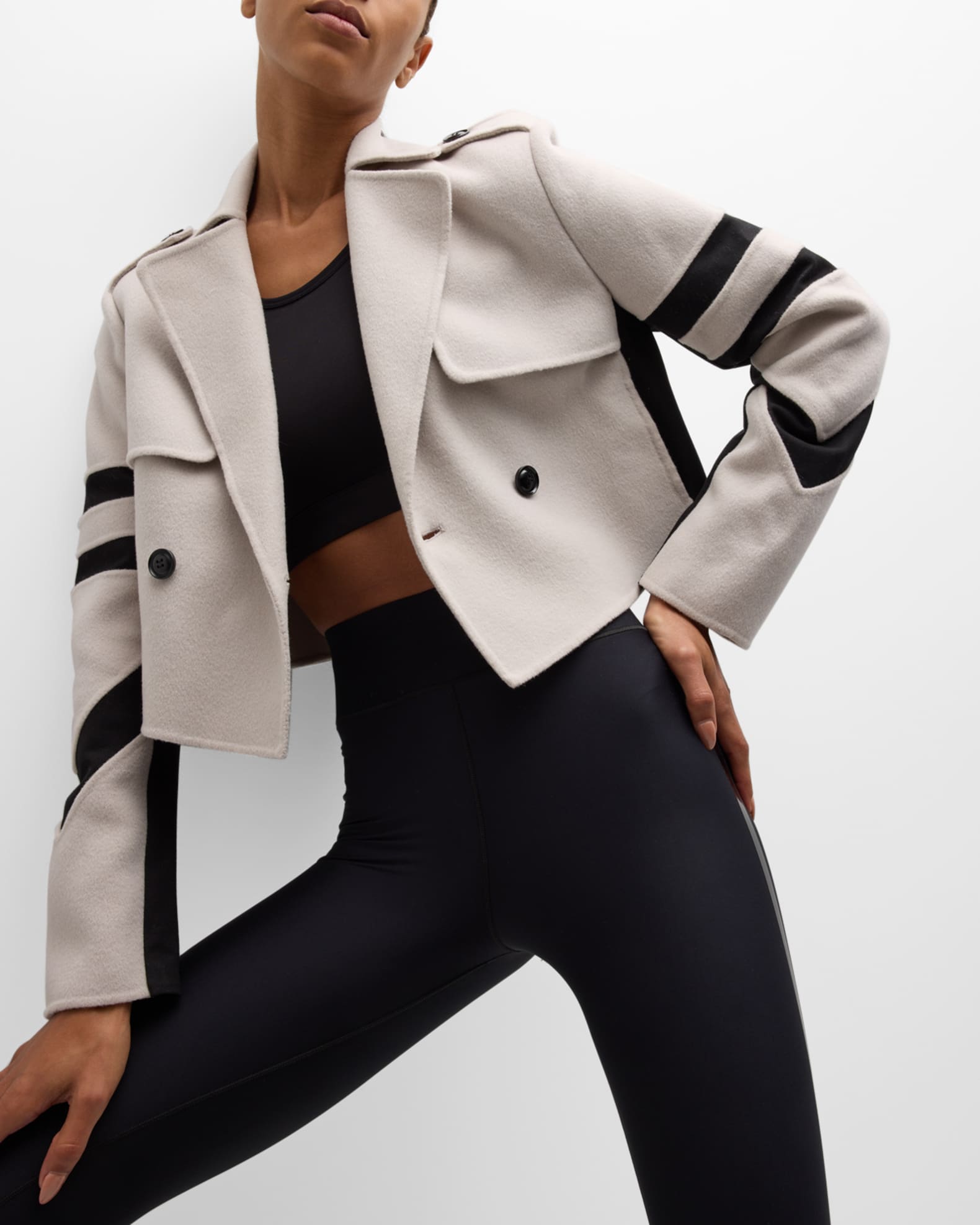 Blanc Noir Handmade Wool Crop Jacket | Neiman Marcus