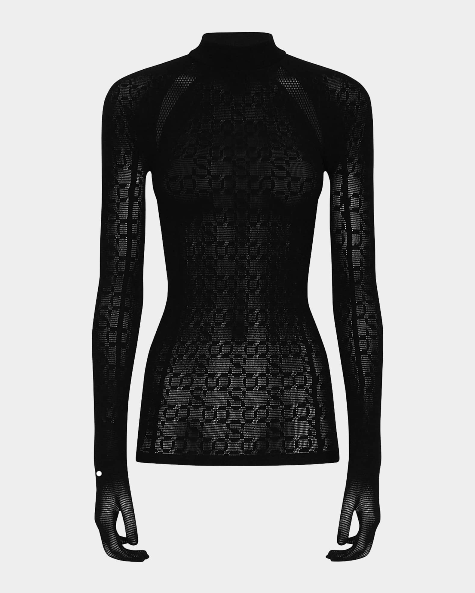 Wolford x Simkhai Warp-Knit Top with Gloves | Neiman Marcus