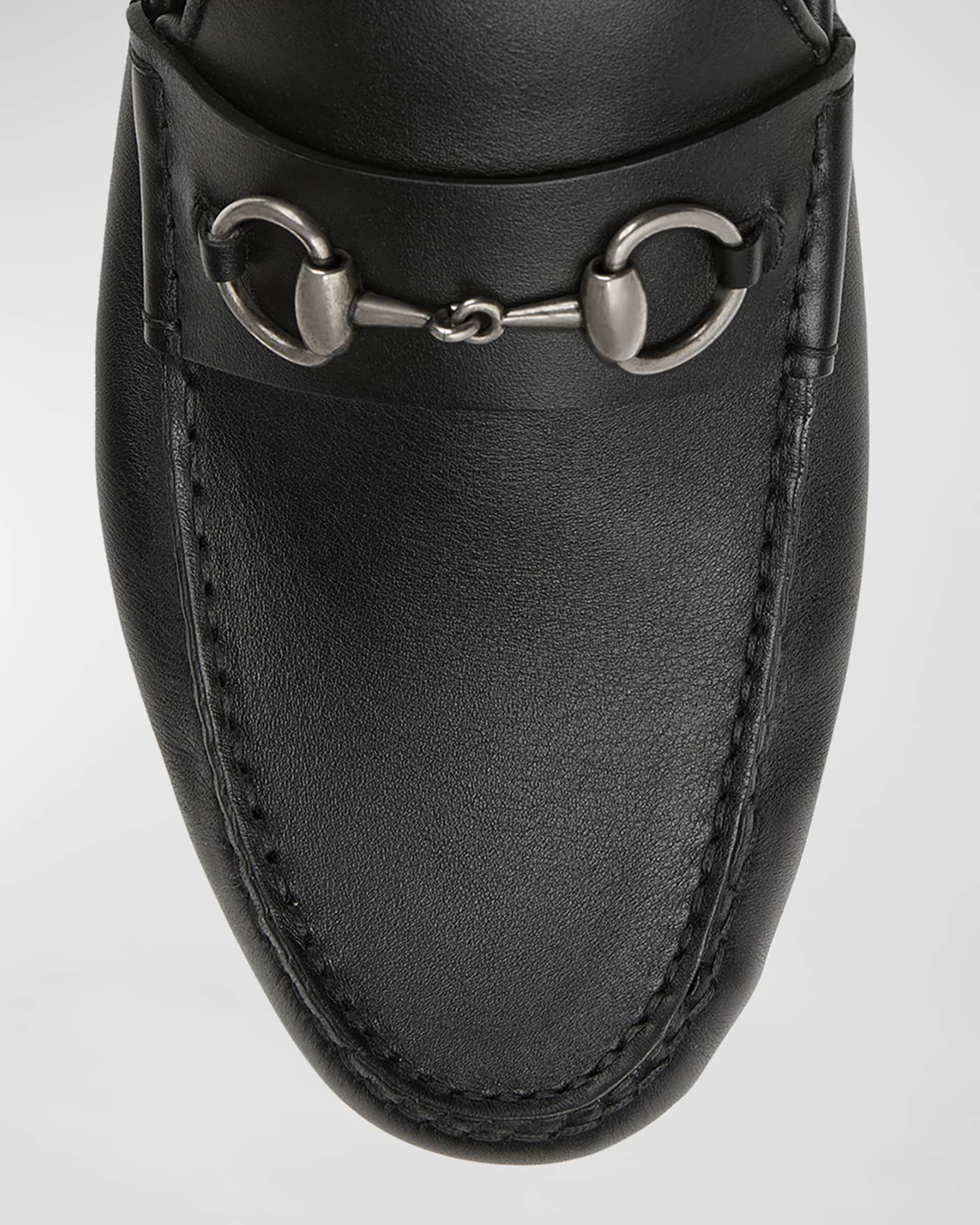 Gucci Men's Byorn Horsebit Leather Drivers | Neiman Marcus