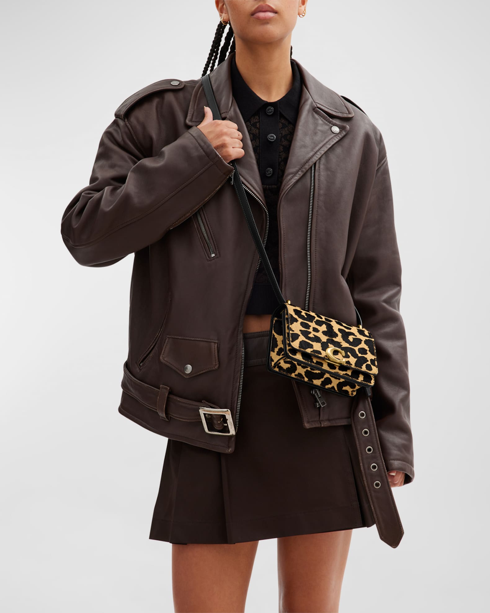 Coach Bandit Leopard Crossbody Bag | Neiman Marcus