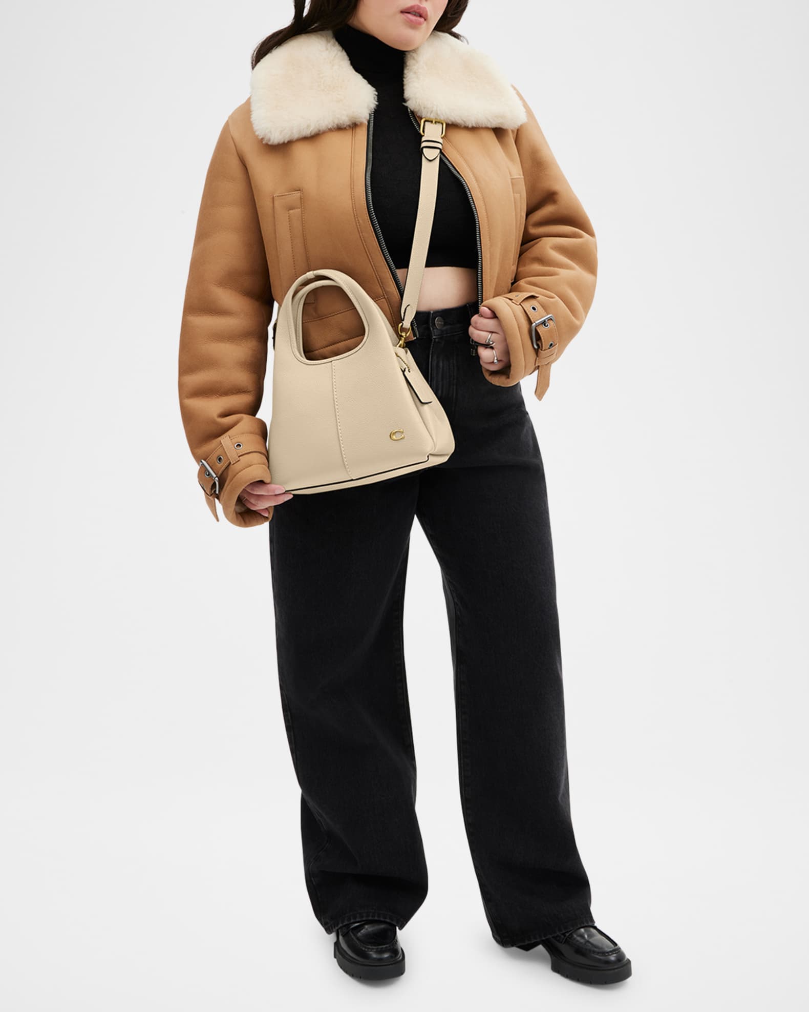 Coach Lana 23 Pebbled Leather Shoulder Bag | Neiman Marcus