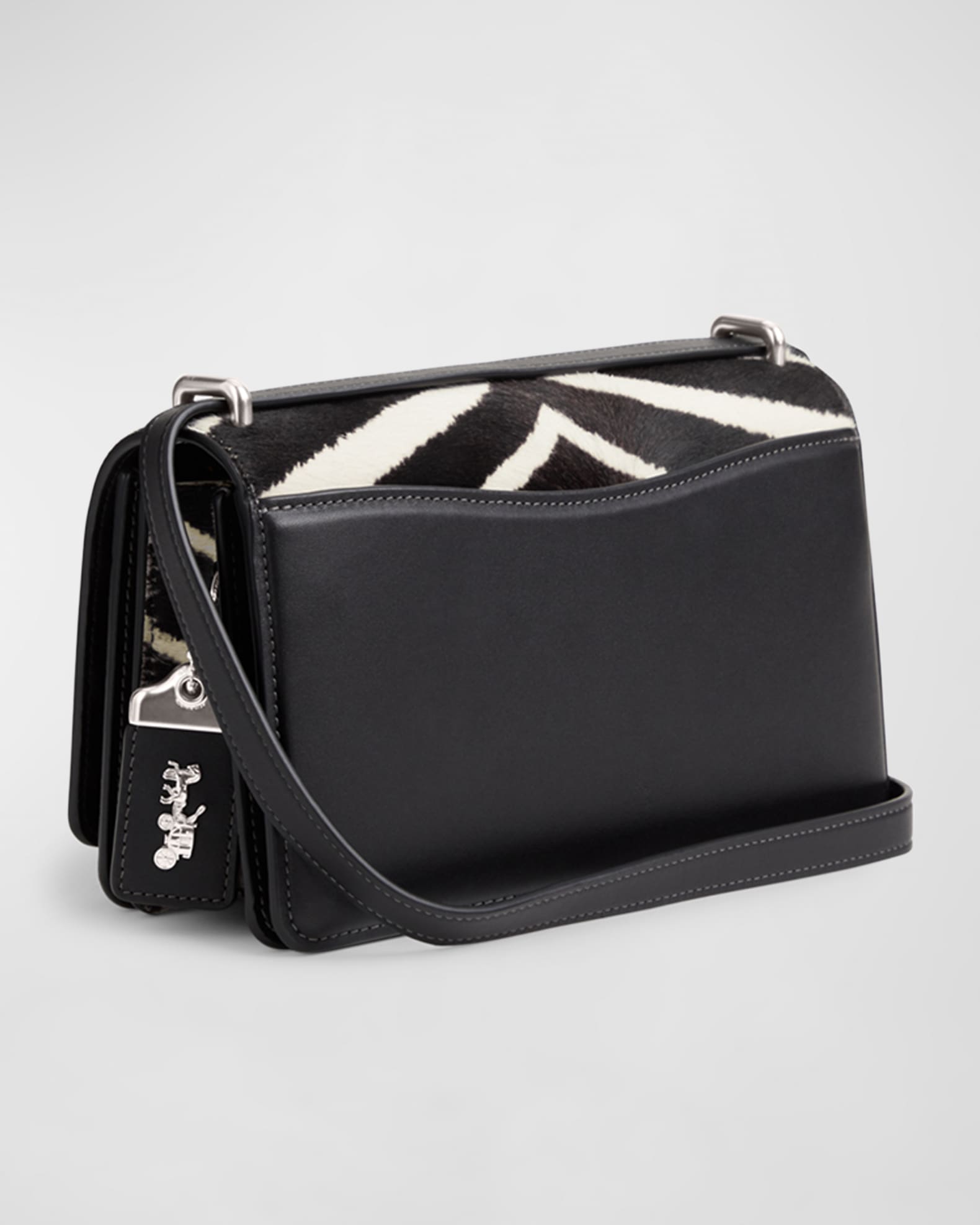 Coach Bandit Zebra Shoulder Bag | Neiman Marcus