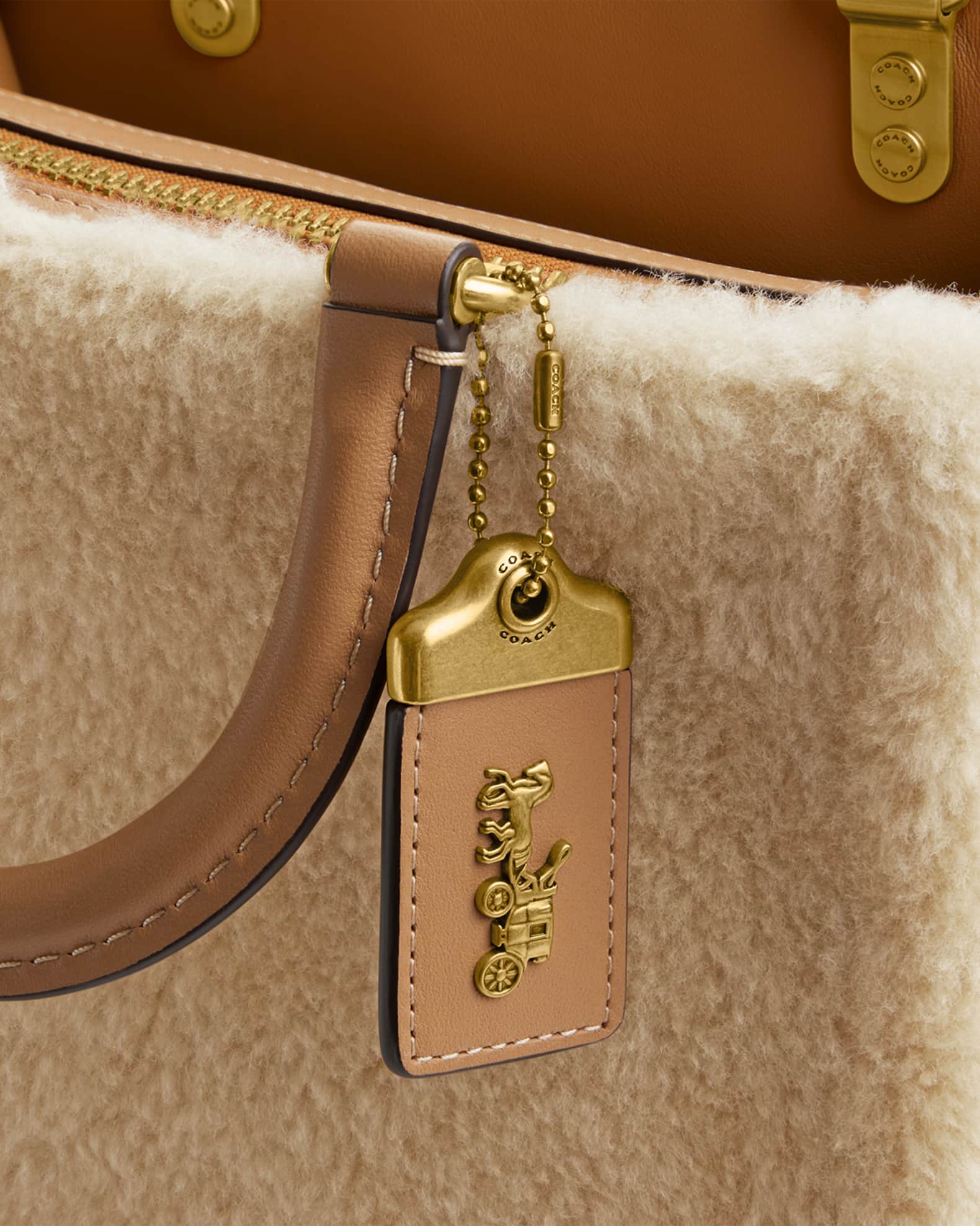 Coach Rogue 25 Shearling Tote Bag | Neiman Marcus