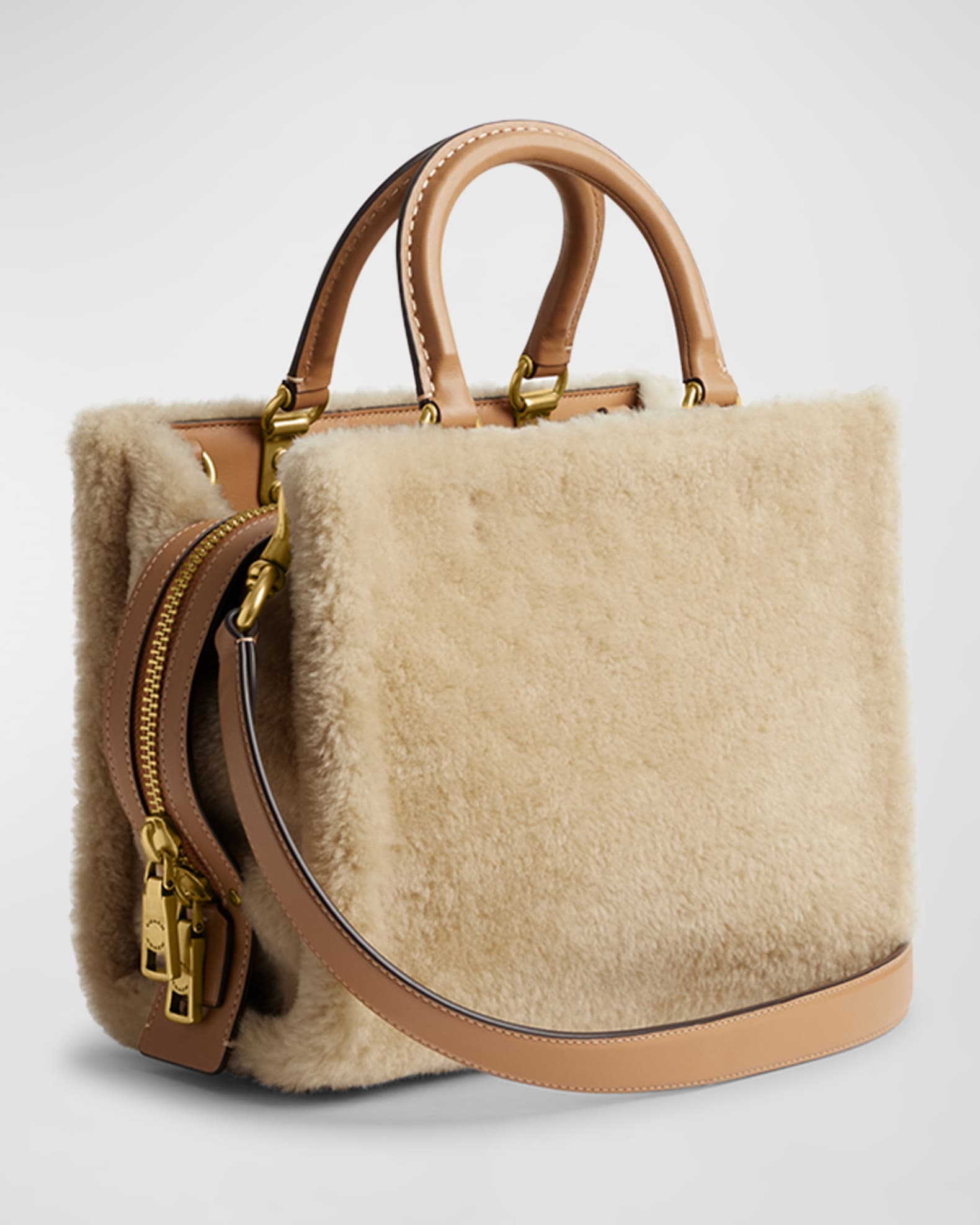 Coach Rogue 25 Shearling Tote Bag | Neiman Marcus