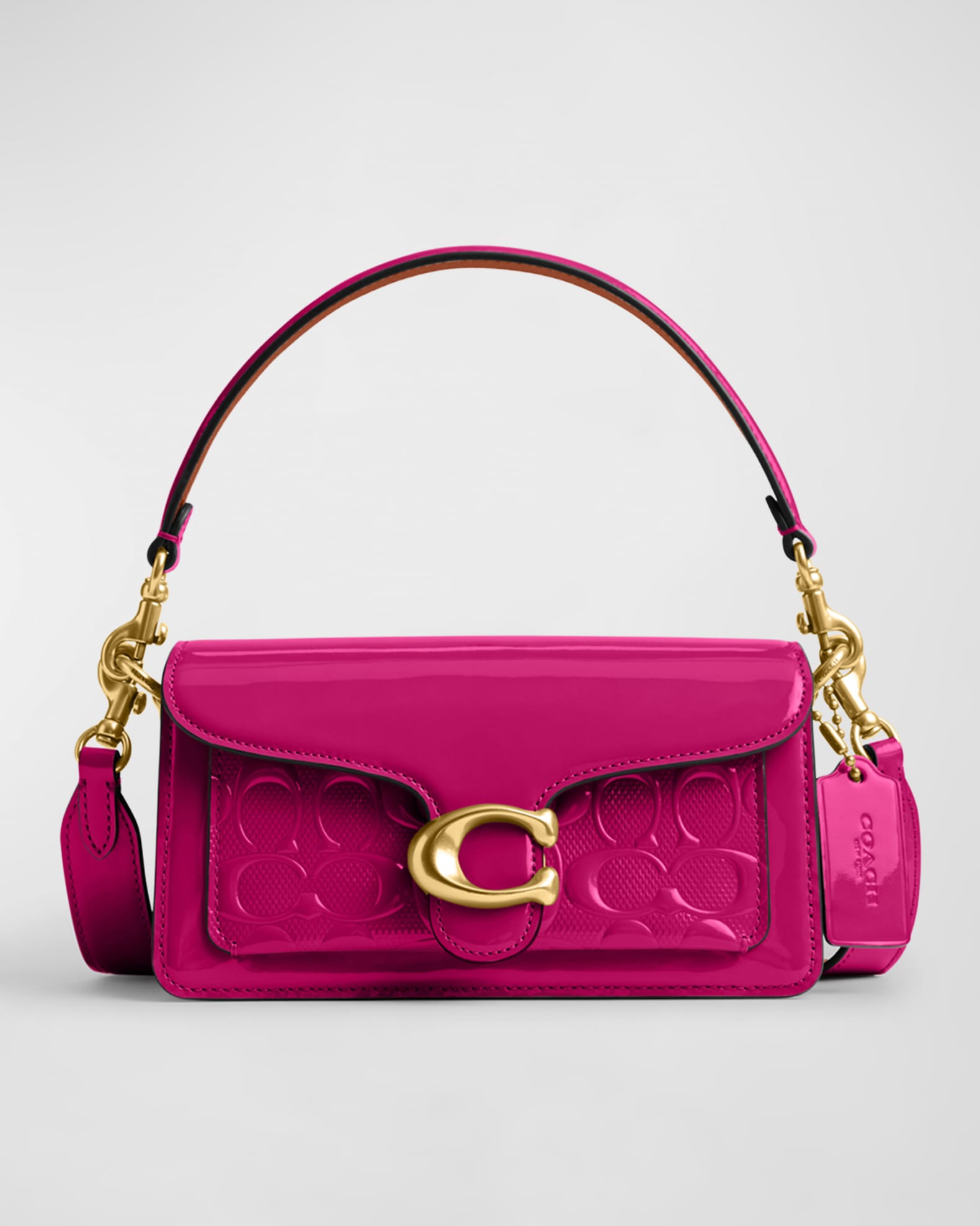 Coach Tabby 20 Signature Patent Shoulder Bag | Neiman Marcus