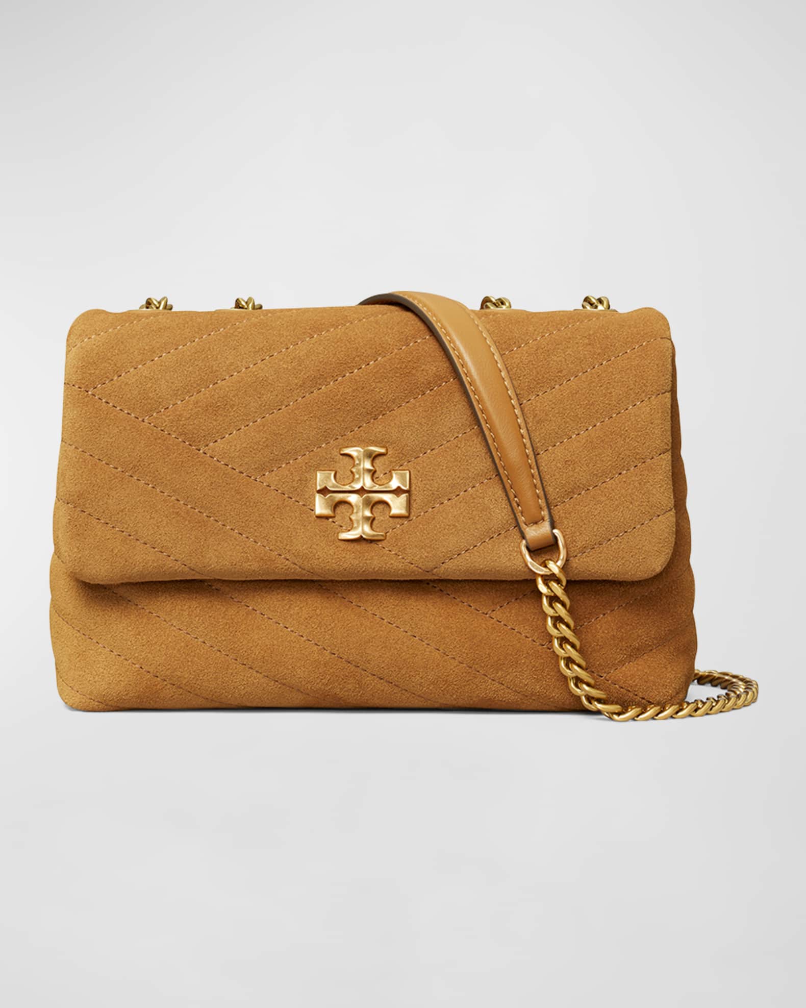 Tory Burch Kira Small Suede Convertible Shoulder Bag | Neiman Marcus