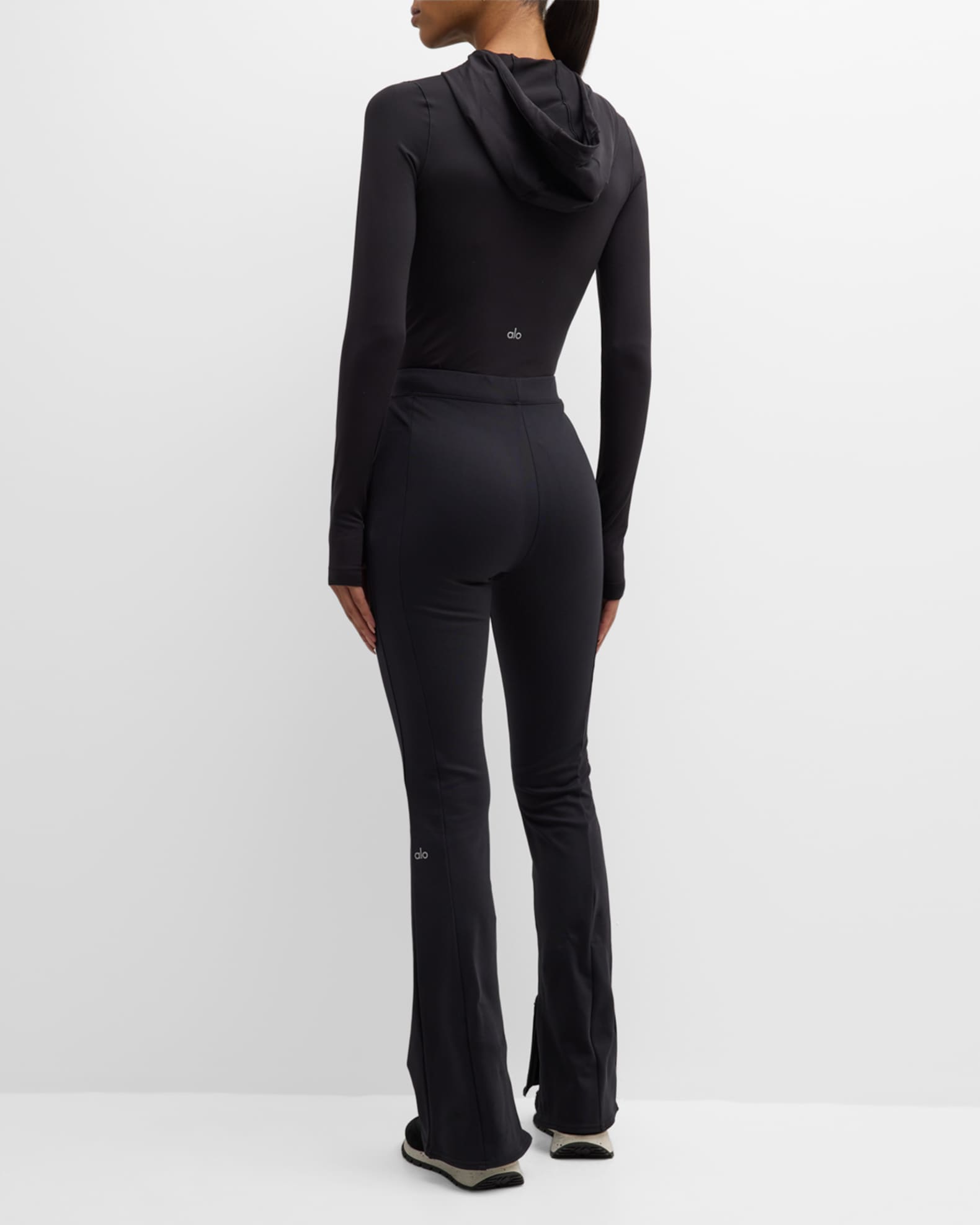 Alo Yoga High-Waist Zip It Flare Leggings | Neiman Marcus