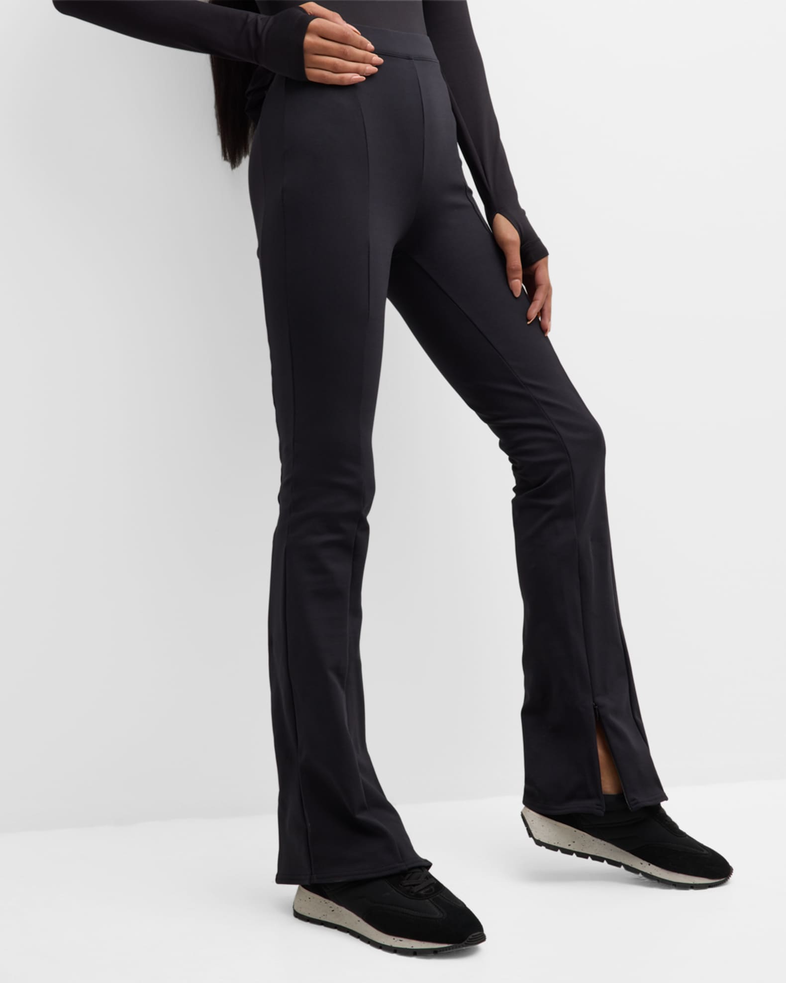 Alo Yoga High-Waist Zip It Flare Leggings | Neiman Marcus