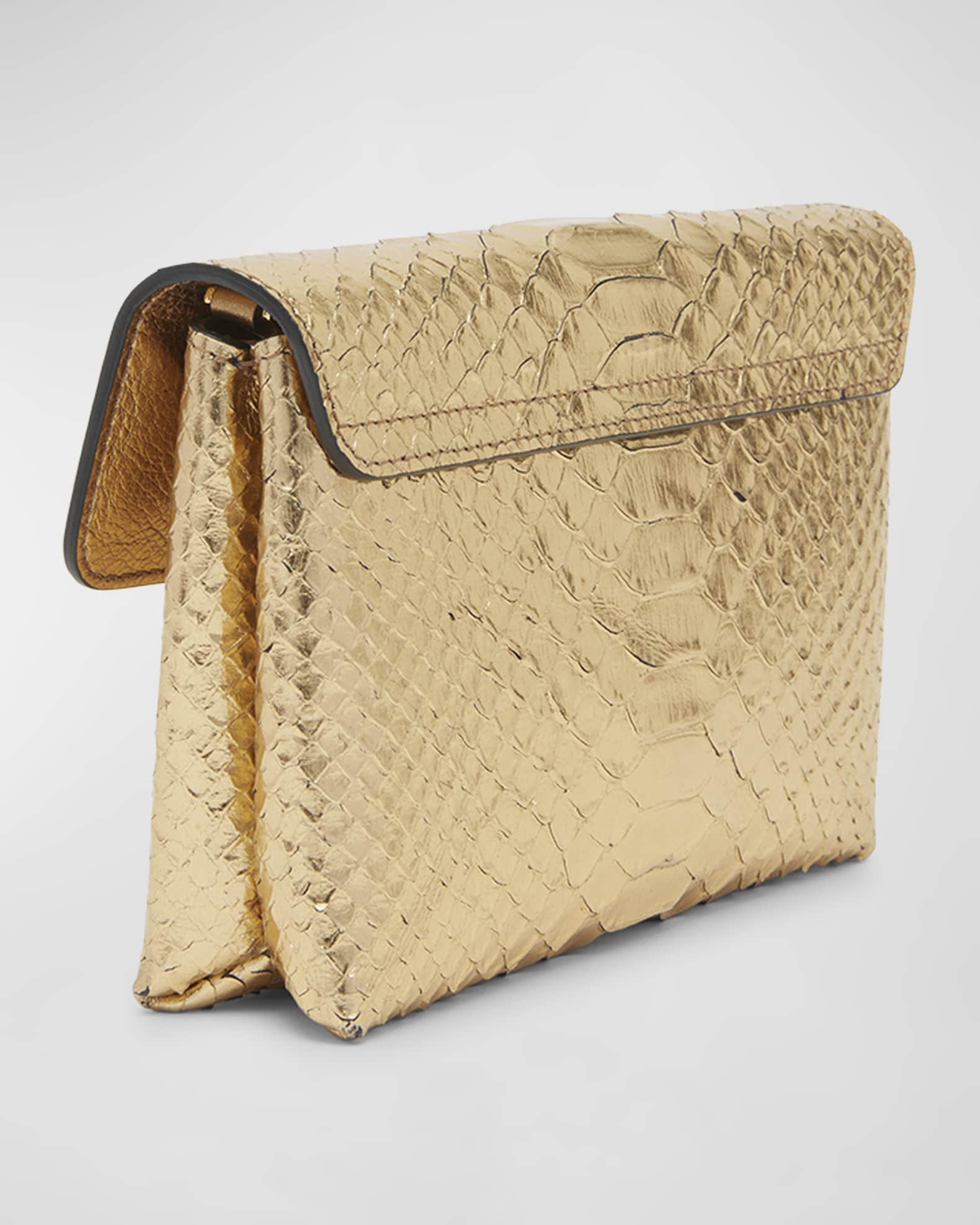 TOM FORD Monarch Mini Bag in Laminated Stamped Python Leather | Neiman ...