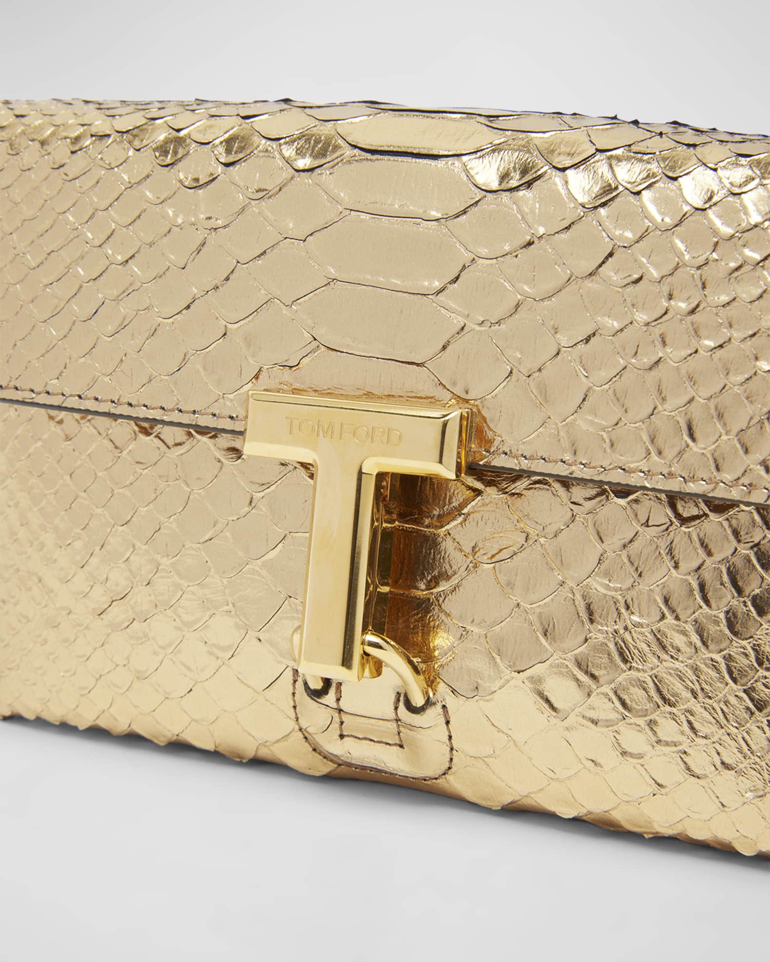 TOM FORD Monarch Mini Bag in Laminated Stamped Python Leather | Neiman ...