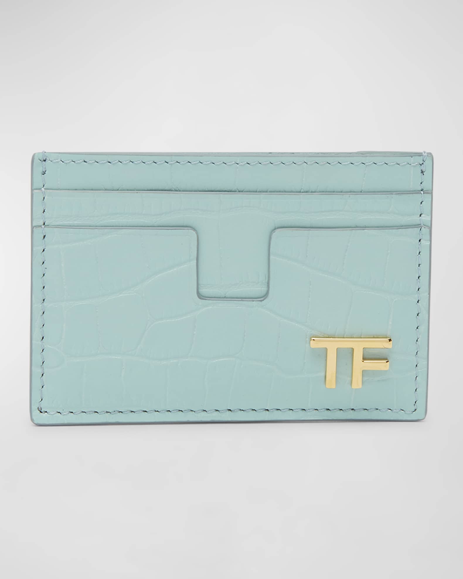 TOM FORD TF Card Holder in Grained Leather | Neiman Marcus
