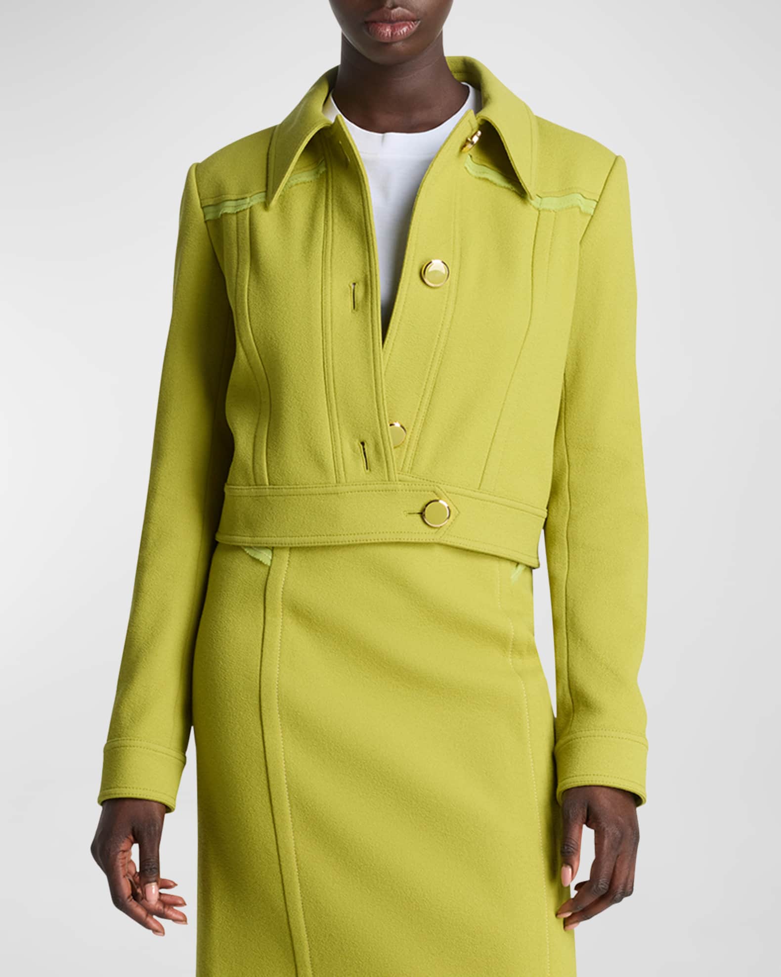 St. John Wool-Blend Tailored Jacket | Neiman Marcus