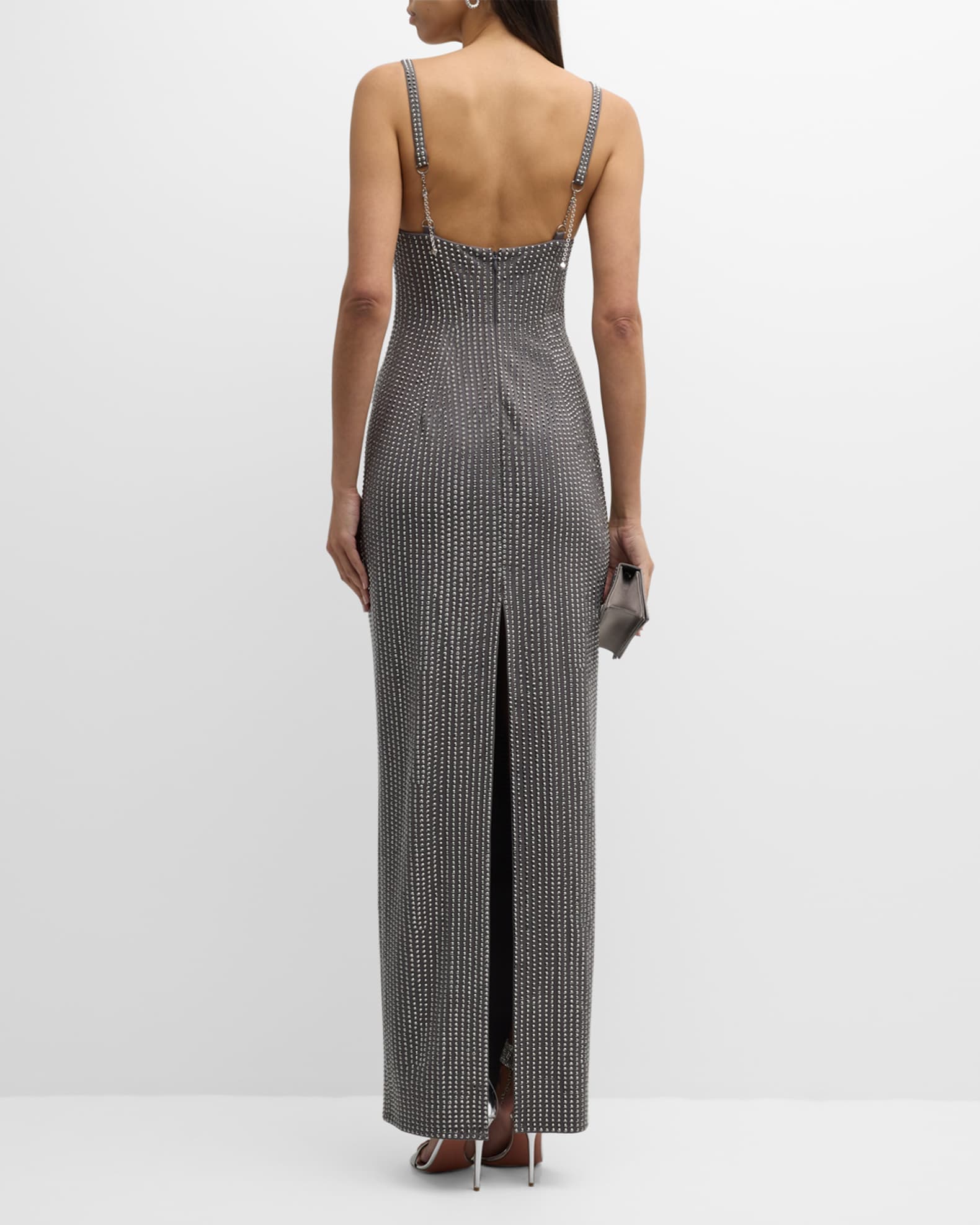 AREA Strass-Embellished Cone-Bustier Gown | Neiman Marcus