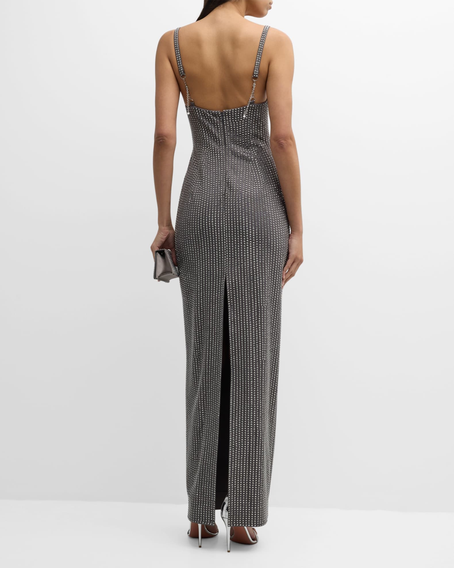 AREA Strass-Embellished Cone-Bustier Gown | Neiman Marcus