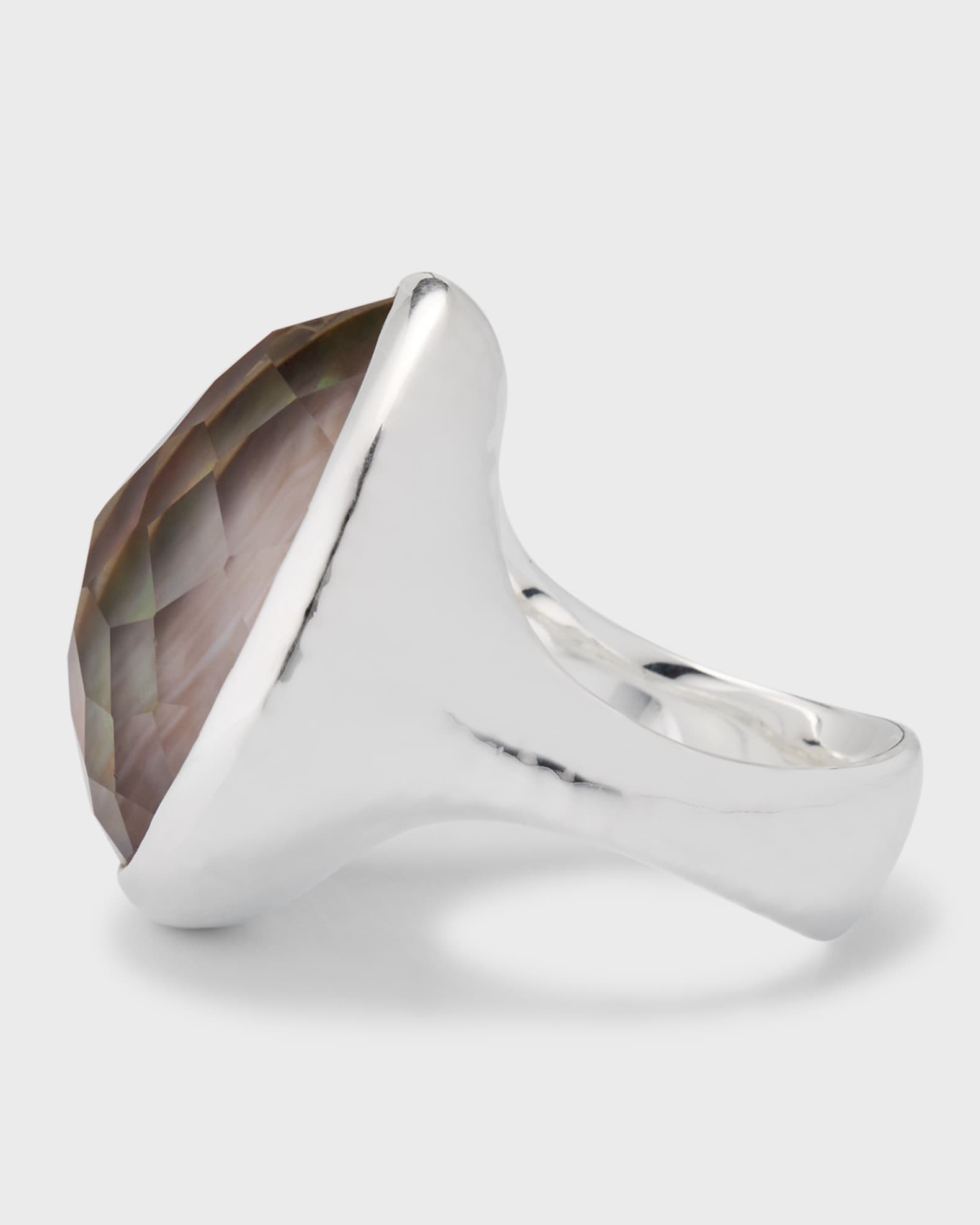 Ippolita 925 Rock Candy Teardrop Ring in Rock Crystal and Black Shell ...