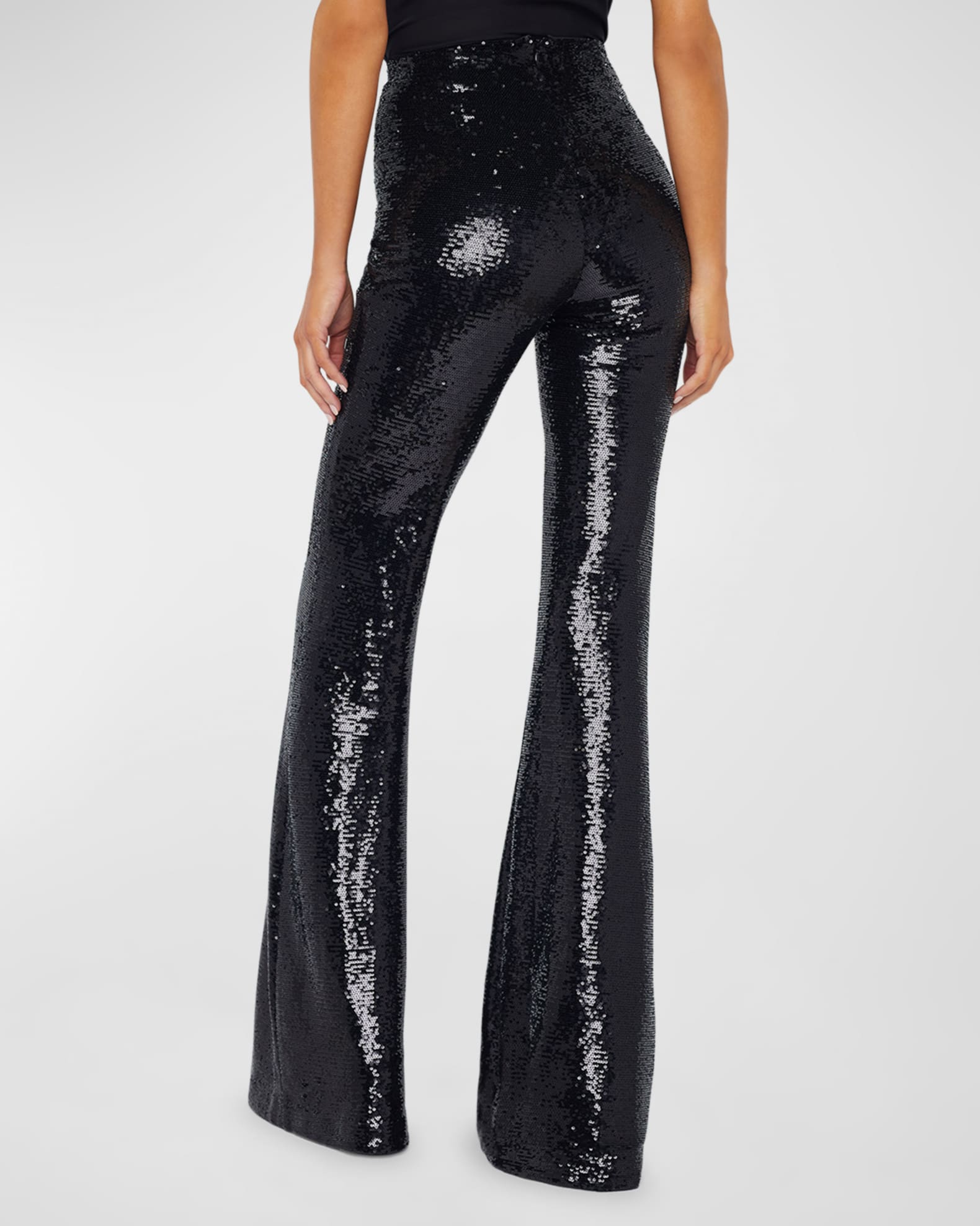 L'Agence Honor Sequined Flare Pants | Neiman Marcus