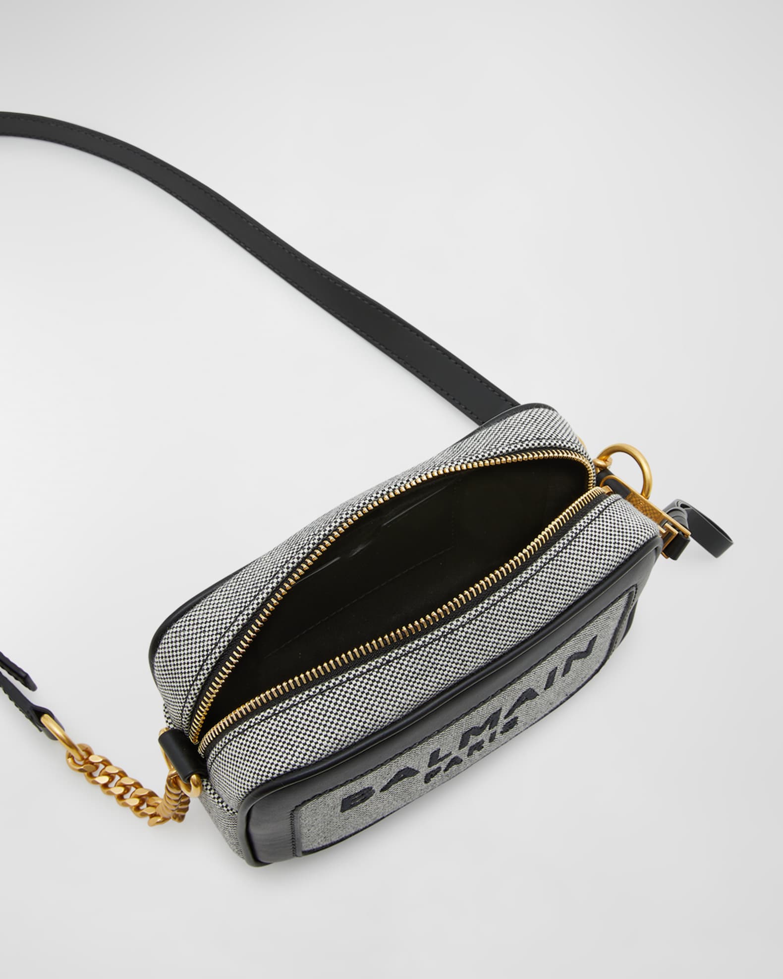 Balmain B Army Camera Bag in Canvas and Leather | Neiman Marcus