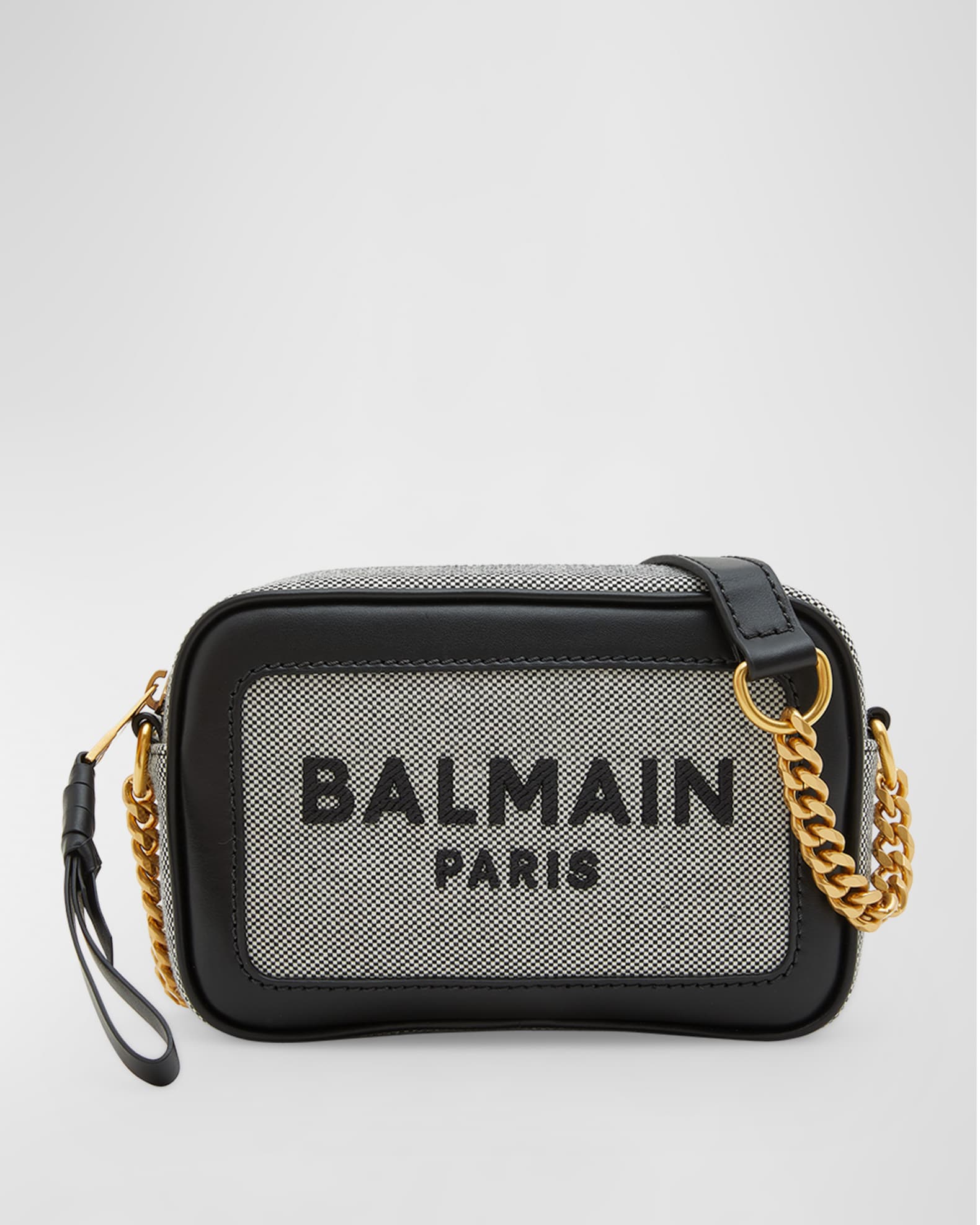 Balmain B Army Camera Bag in Canvas and Leather | Neiman Marcus