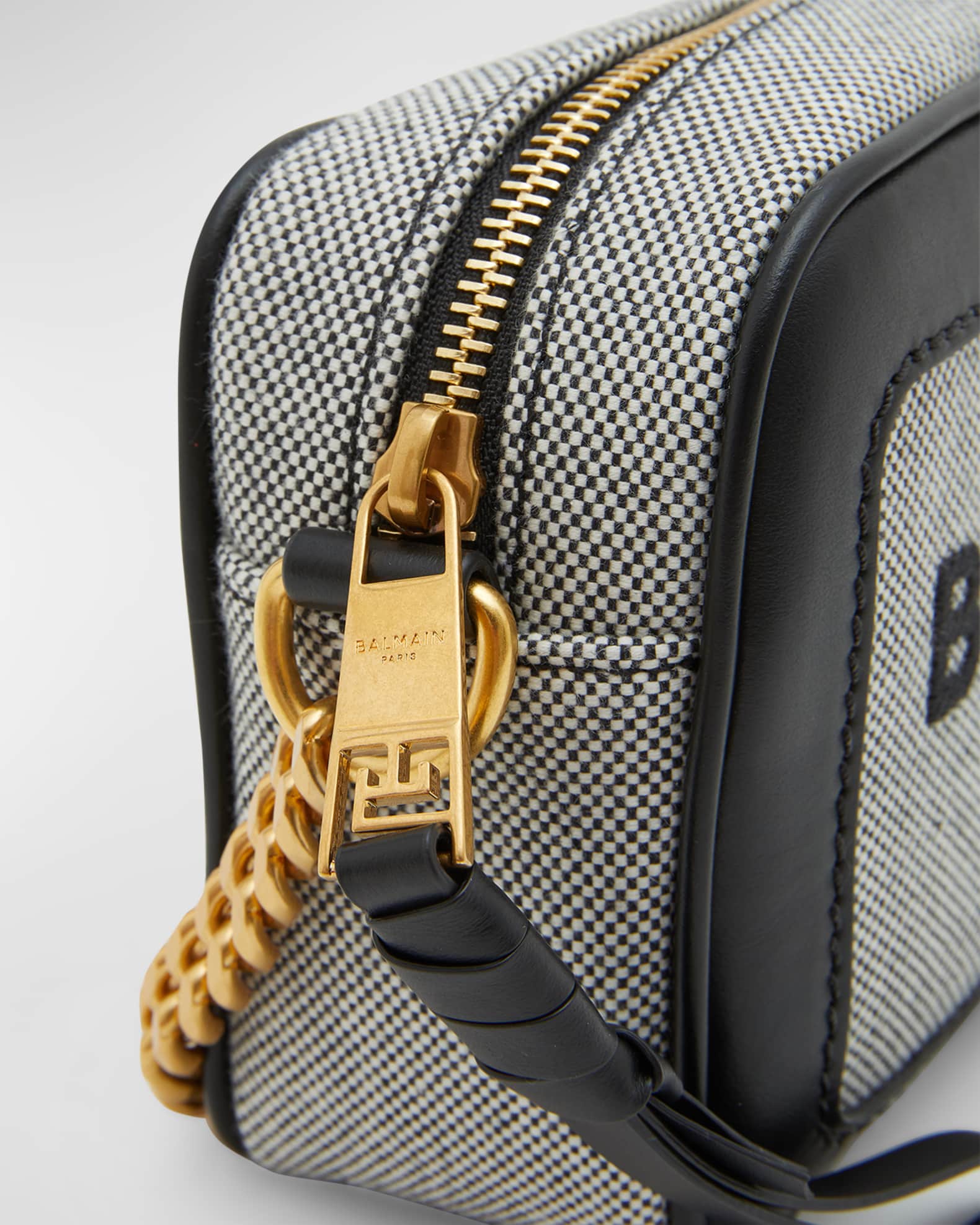 Balmain B Army Camera Bag in Canvas and Leather | Neiman Marcus