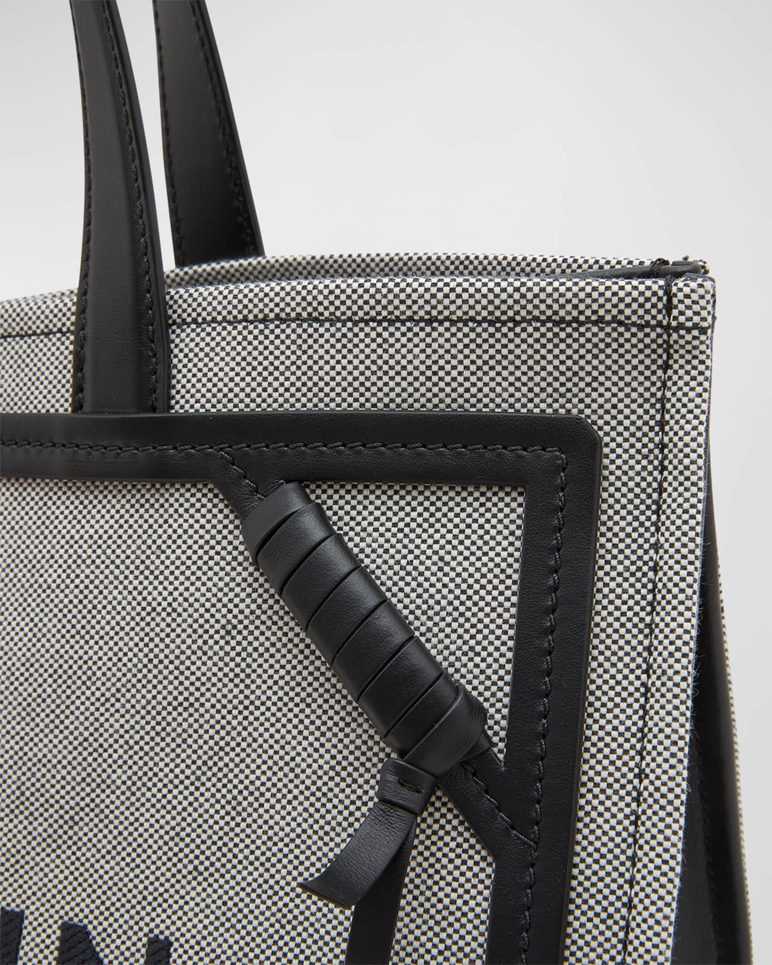 Balmain B Army Medium Shopper Tote Bag in Canvas with Leather Handles ...