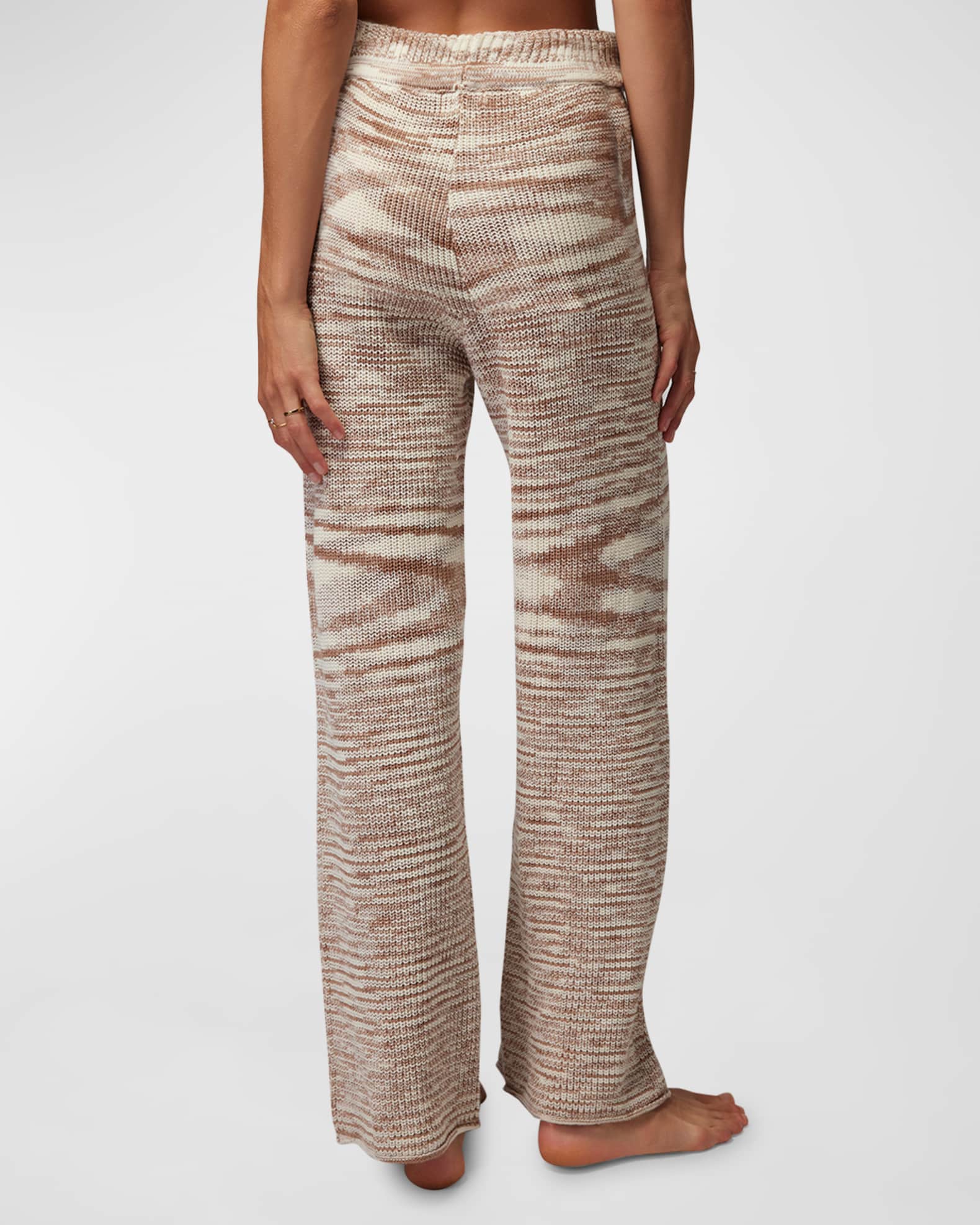 Spiritual Gangster Space Dye Jordana Wide-Leg Knit Pants | Neiman Marcus