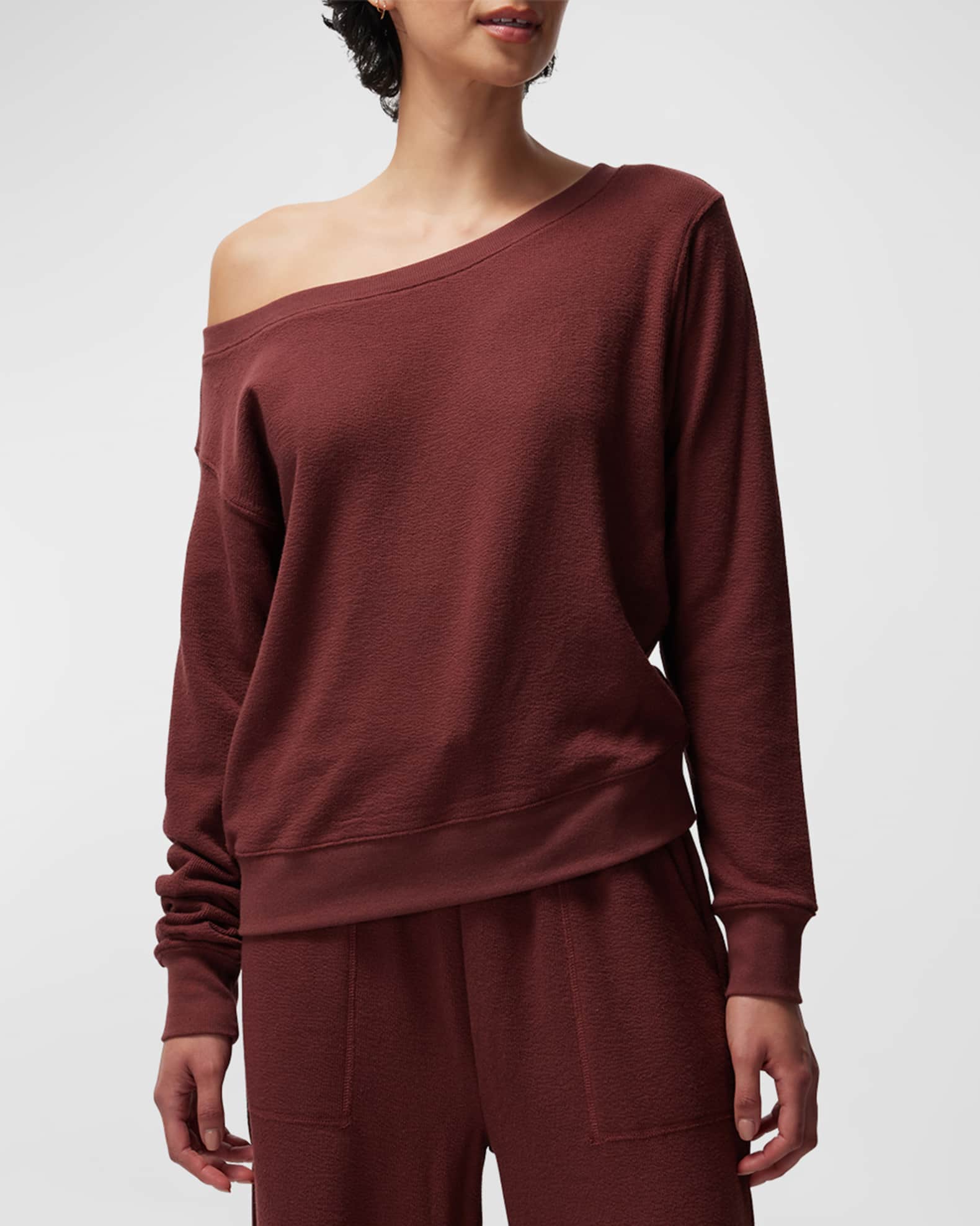 Spiritual Gangster Lofty Slub Rib Vida Sweatshirt | Neiman Marcus