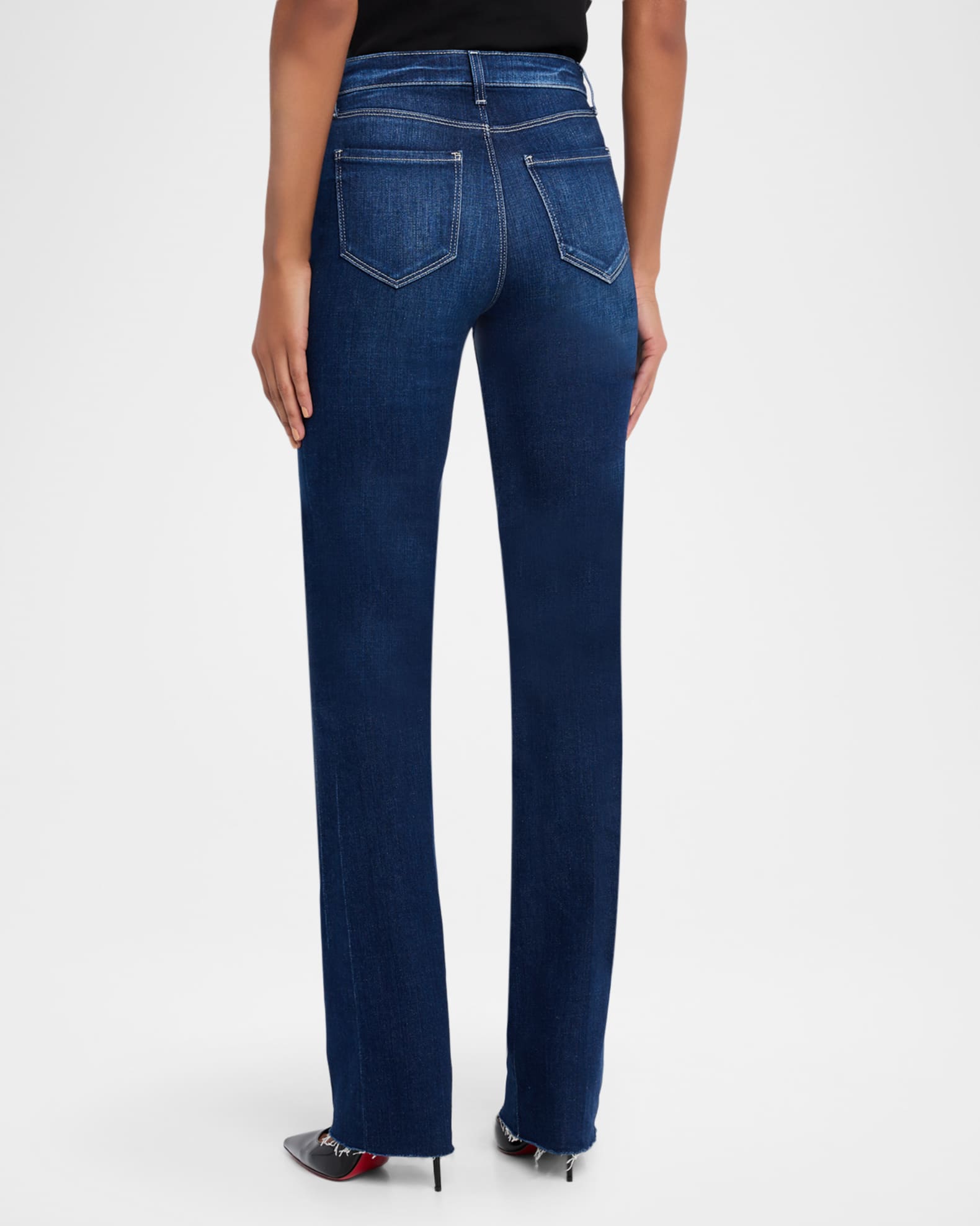 L'Agence Ruth High Rise Straight Jeans | Neiman Marcus