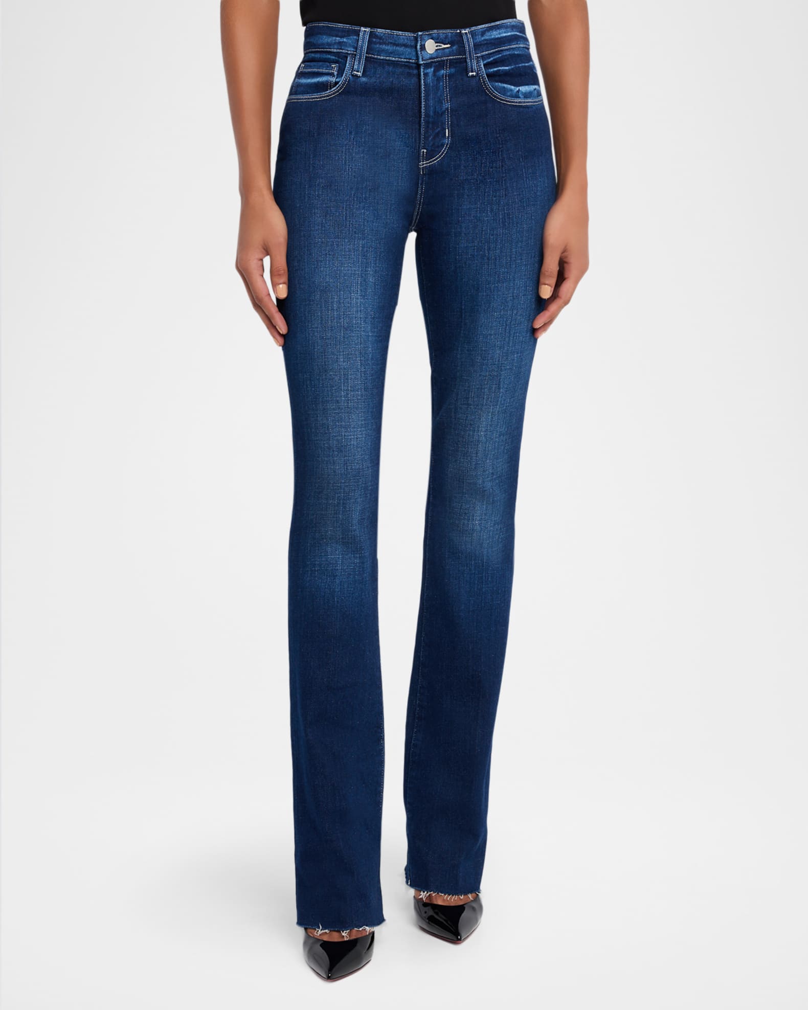 L'Agence Ruth High Rise Straight Jeans | Neiman Marcus