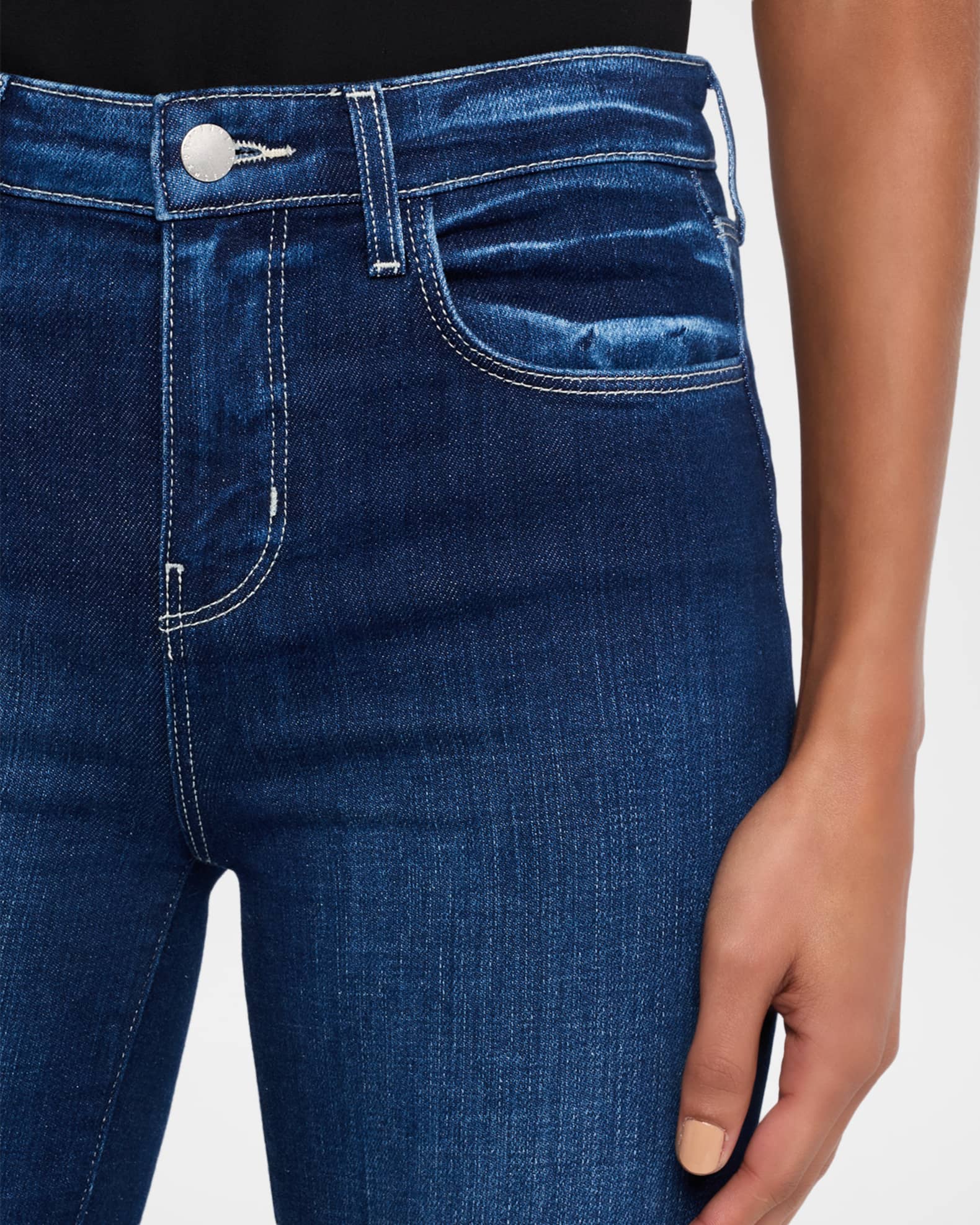 L'Agence Ruth High Rise Straight Jeans | Neiman Marcus