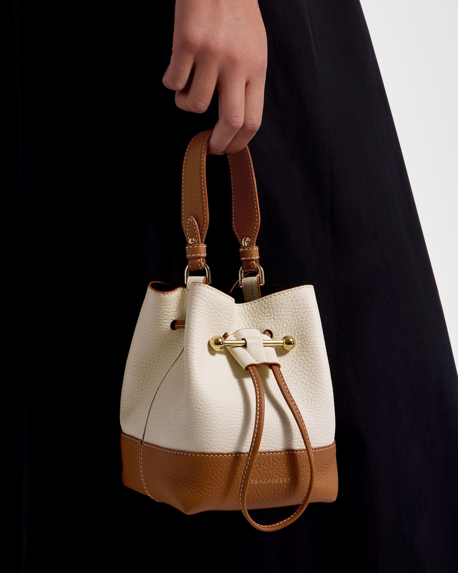 STRATHBERRY Lana Osette Drawstring Leather Crossbody Bag | Neiman Marcus