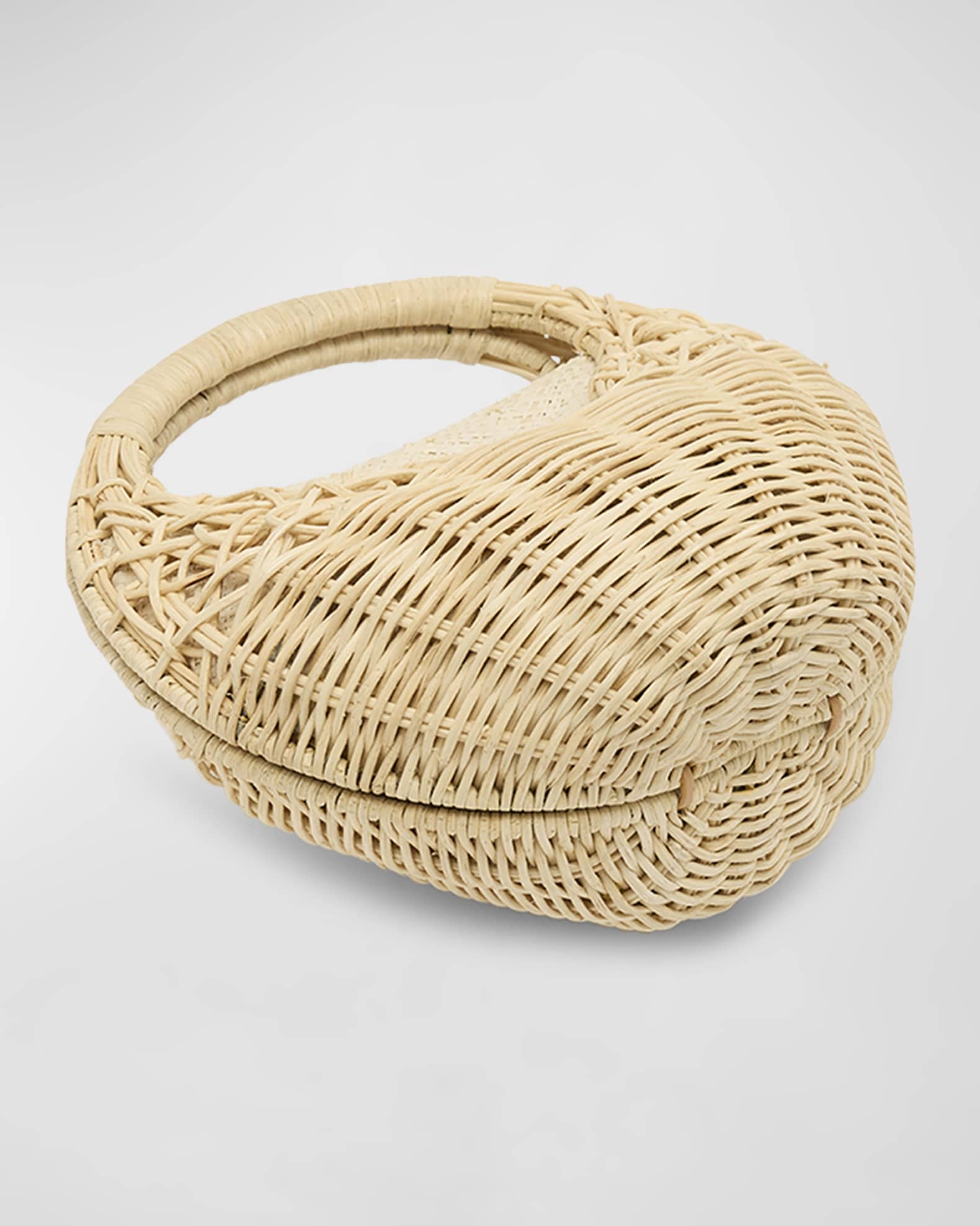 Ulla Johnson Sea Shell Straw Basket Top-Handle Bag | Neiman Marcus