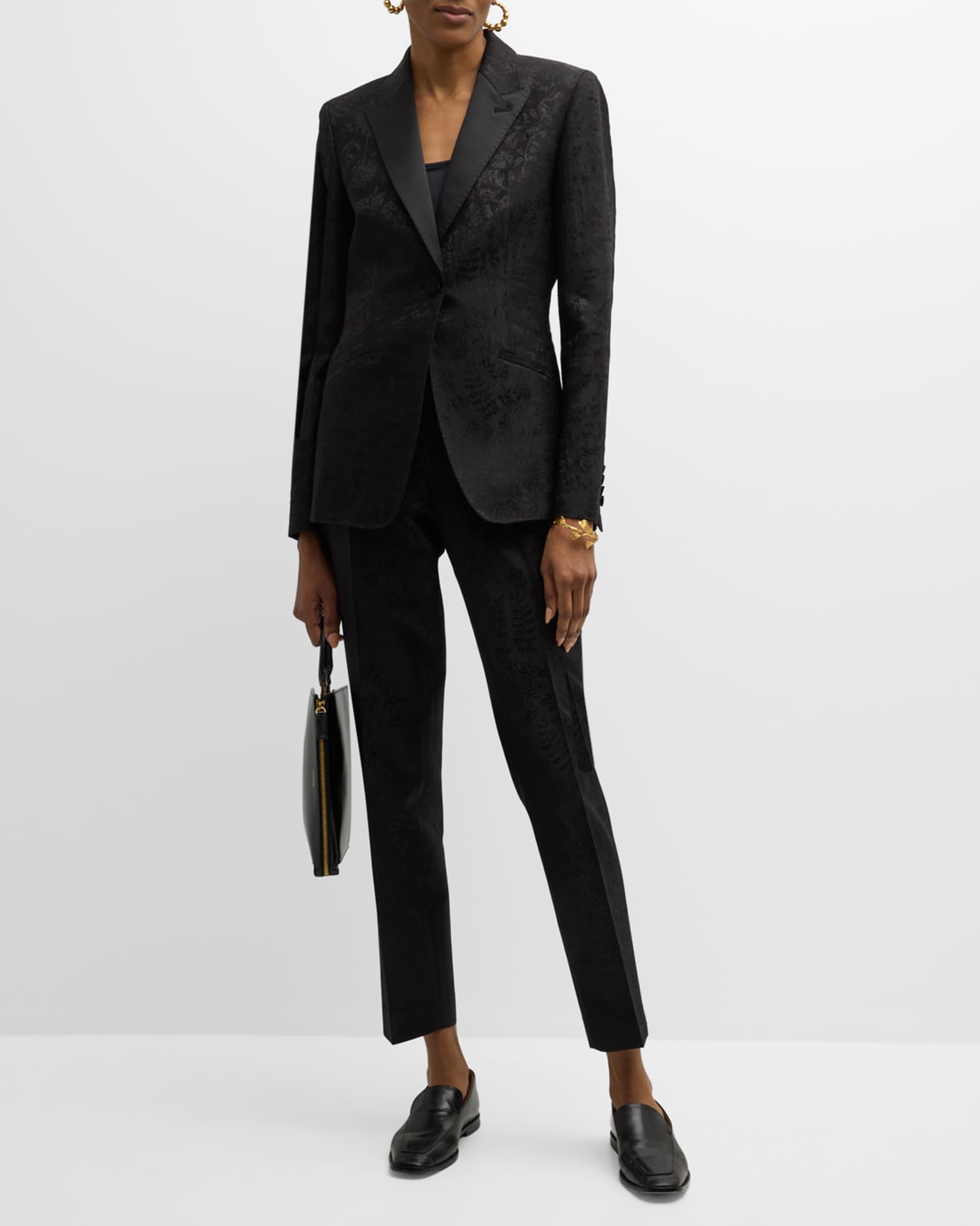 Lafayette 148 New York Floral-Print Single-Button Blazer | Neiman Marcus