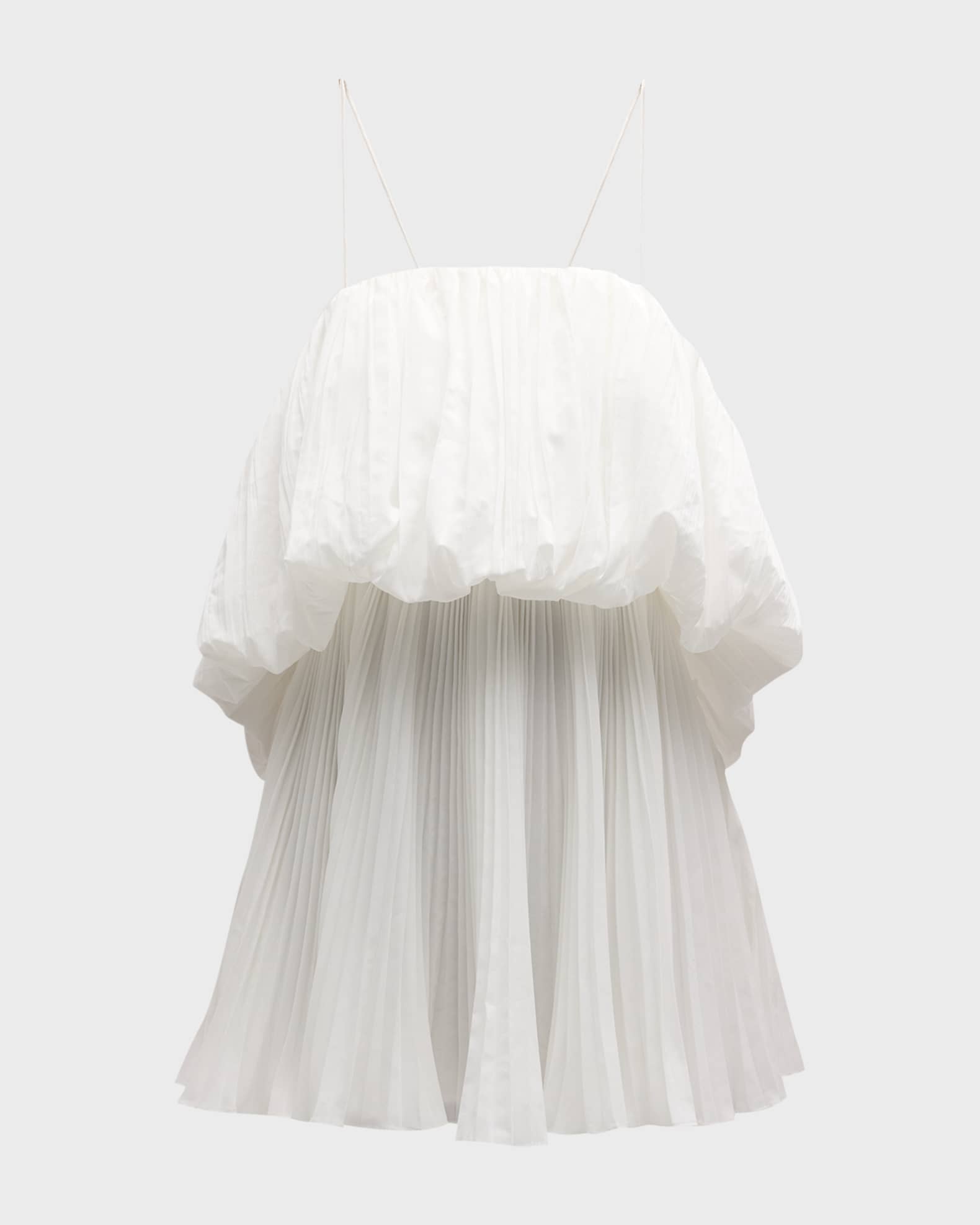 Acler Varley Billowing Pleated Mini Dress | Neiman Marcus