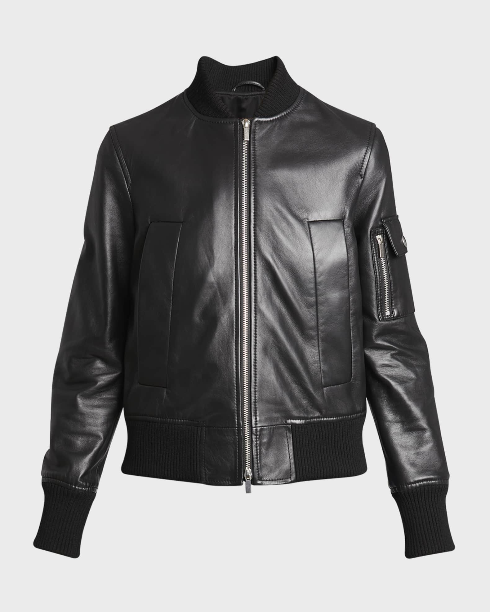Proenza Schouler White Label Mika Leather Bomber Jacket | Neiman Marcus
