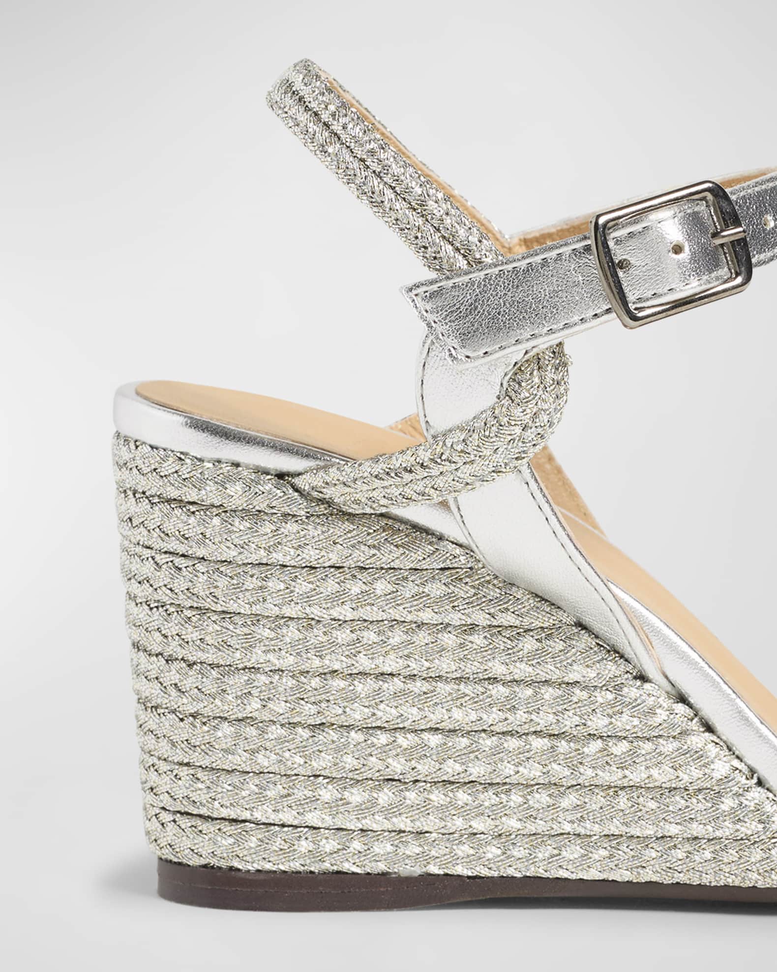 Castaner Brielle Metallic Wedge Espadrille Sandals | Neiman Marcus