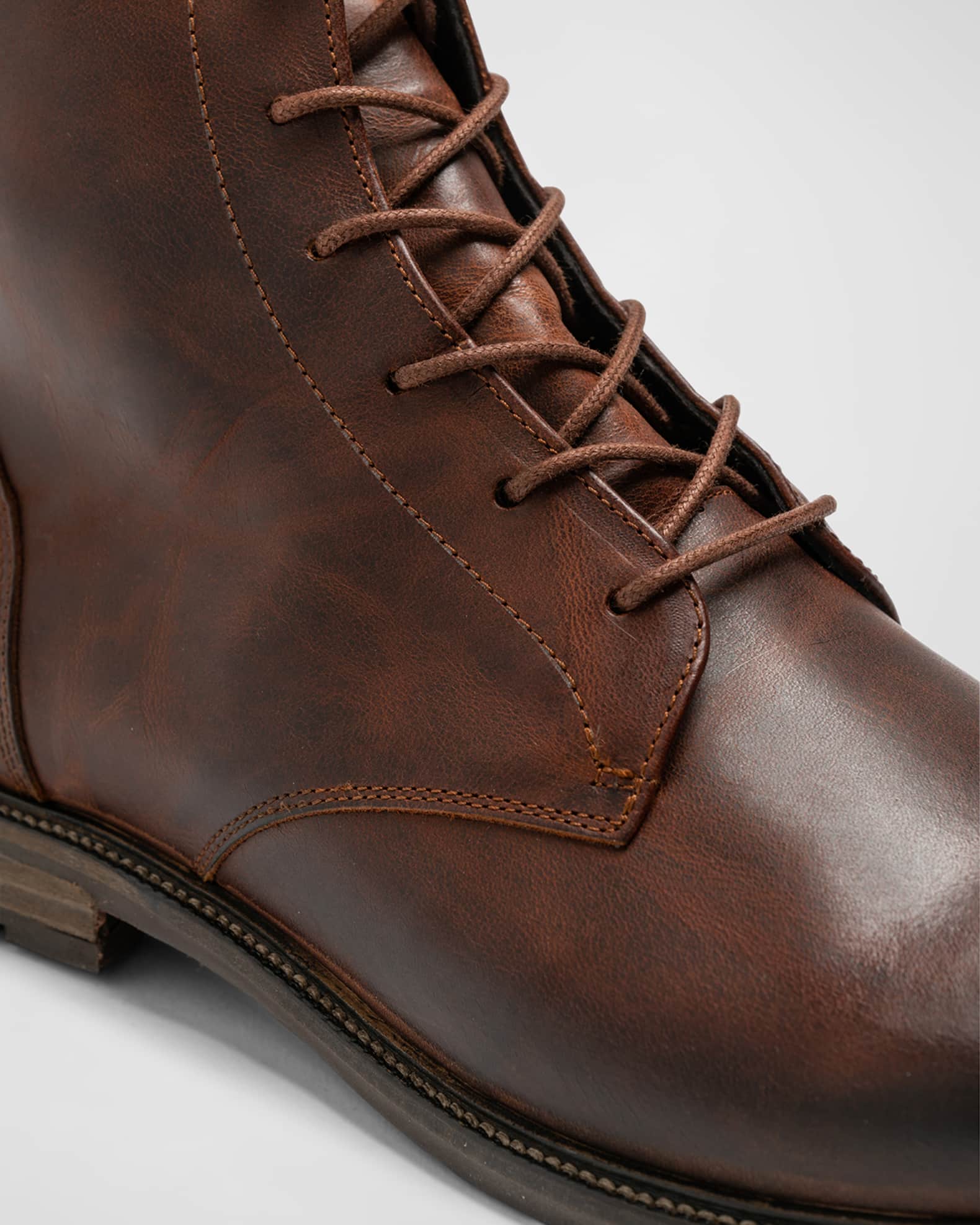 Rodd & Gunn Men's Portal Leather Military Boots | Neiman Marcus