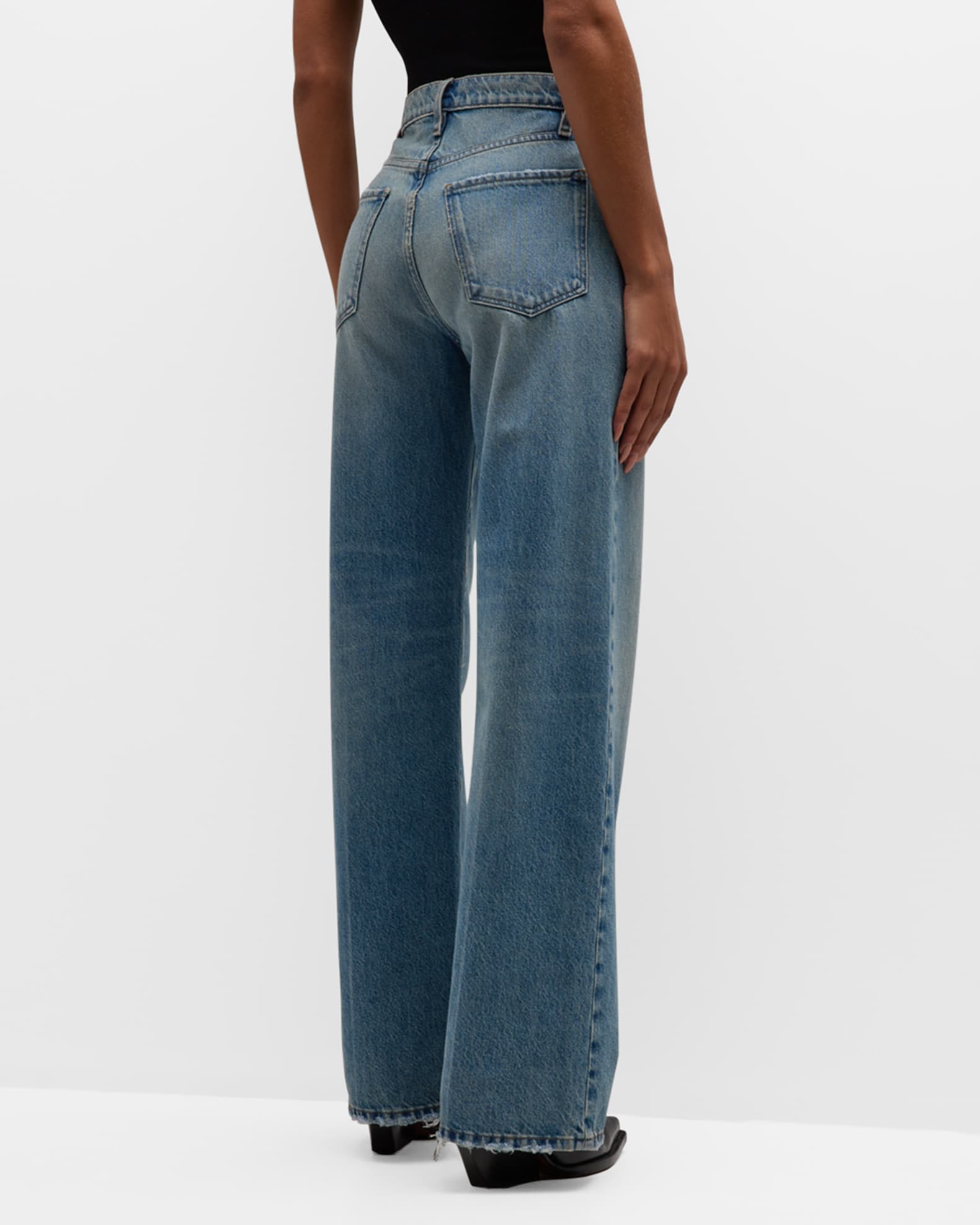 FRAME Le Jane Wide-Leg Jeans | Neiman Marcus