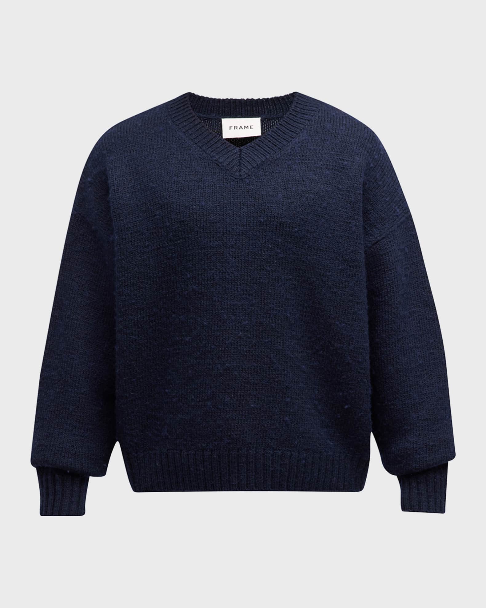 FRAME Men's Chunky V-Neck Sweater | Neiman Marcus