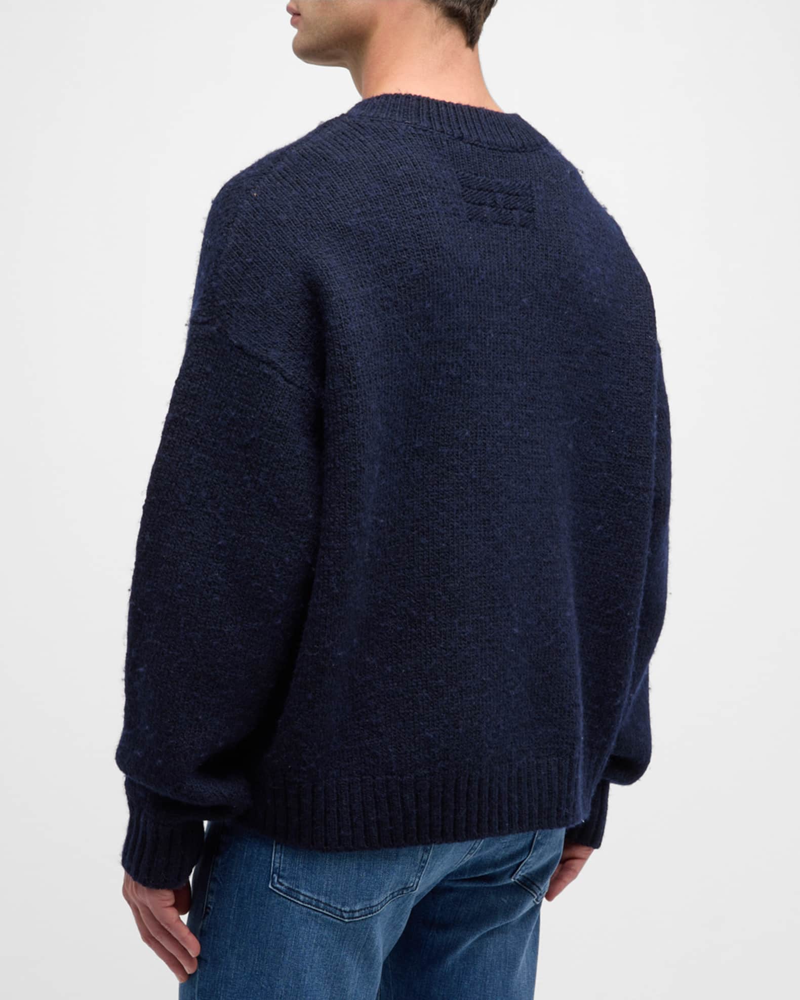 FRAME Men's Chunky V-Neck Sweater | Neiman Marcus