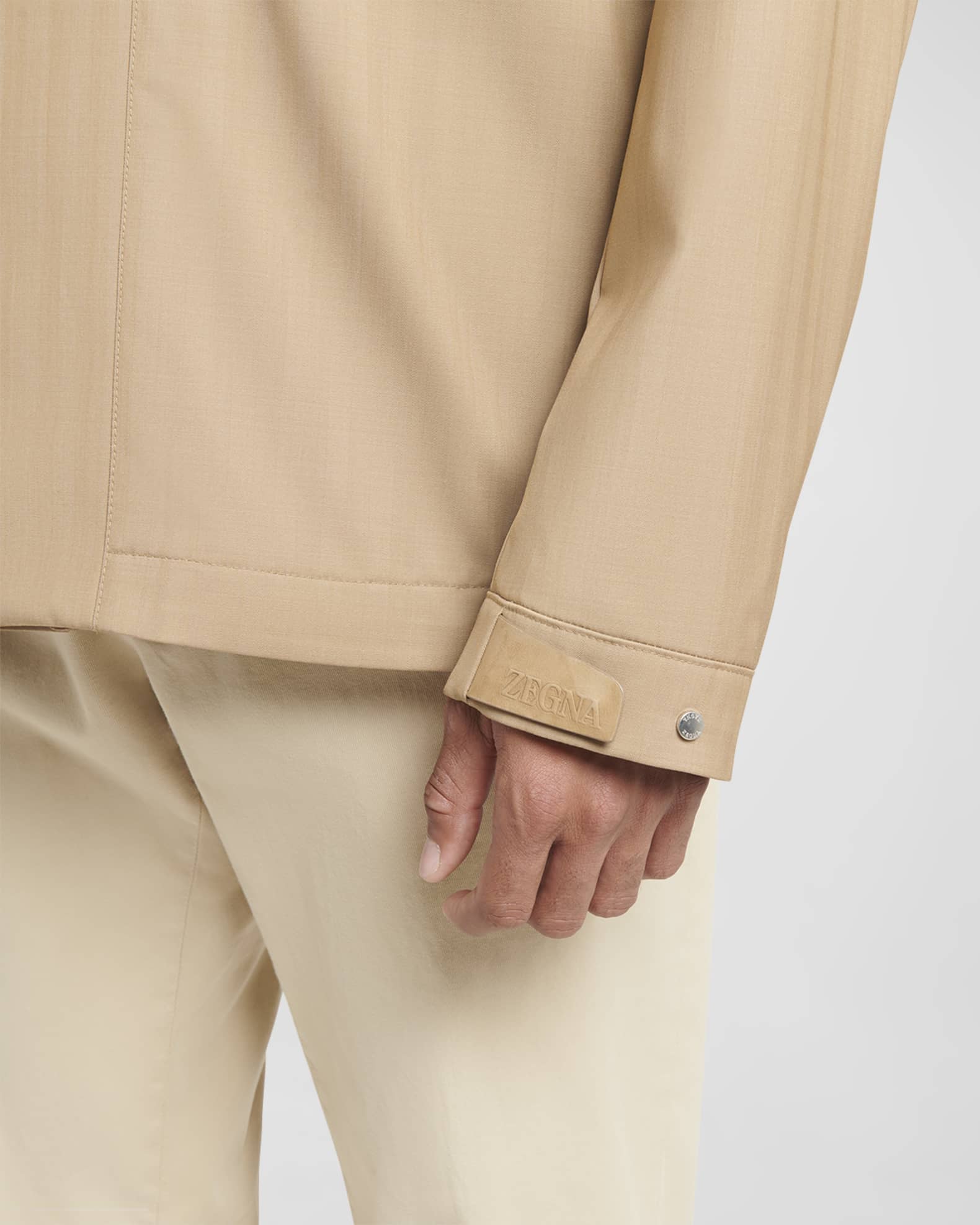 ZEGNA Men's Wool Full-Zip Field Jacket | Neiman Marcus