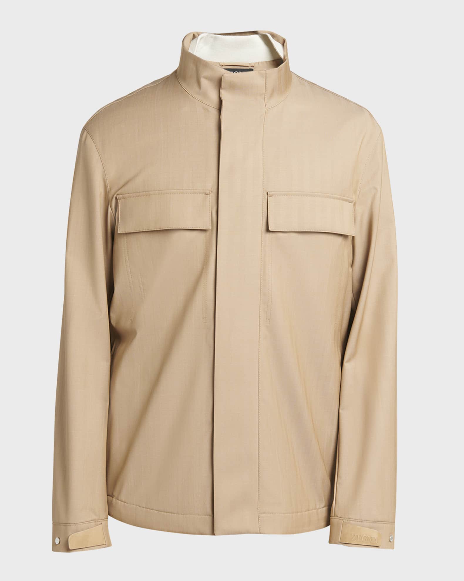 ZEGNA Men's Wool Full-Zip Field Jacket | Neiman Marcus