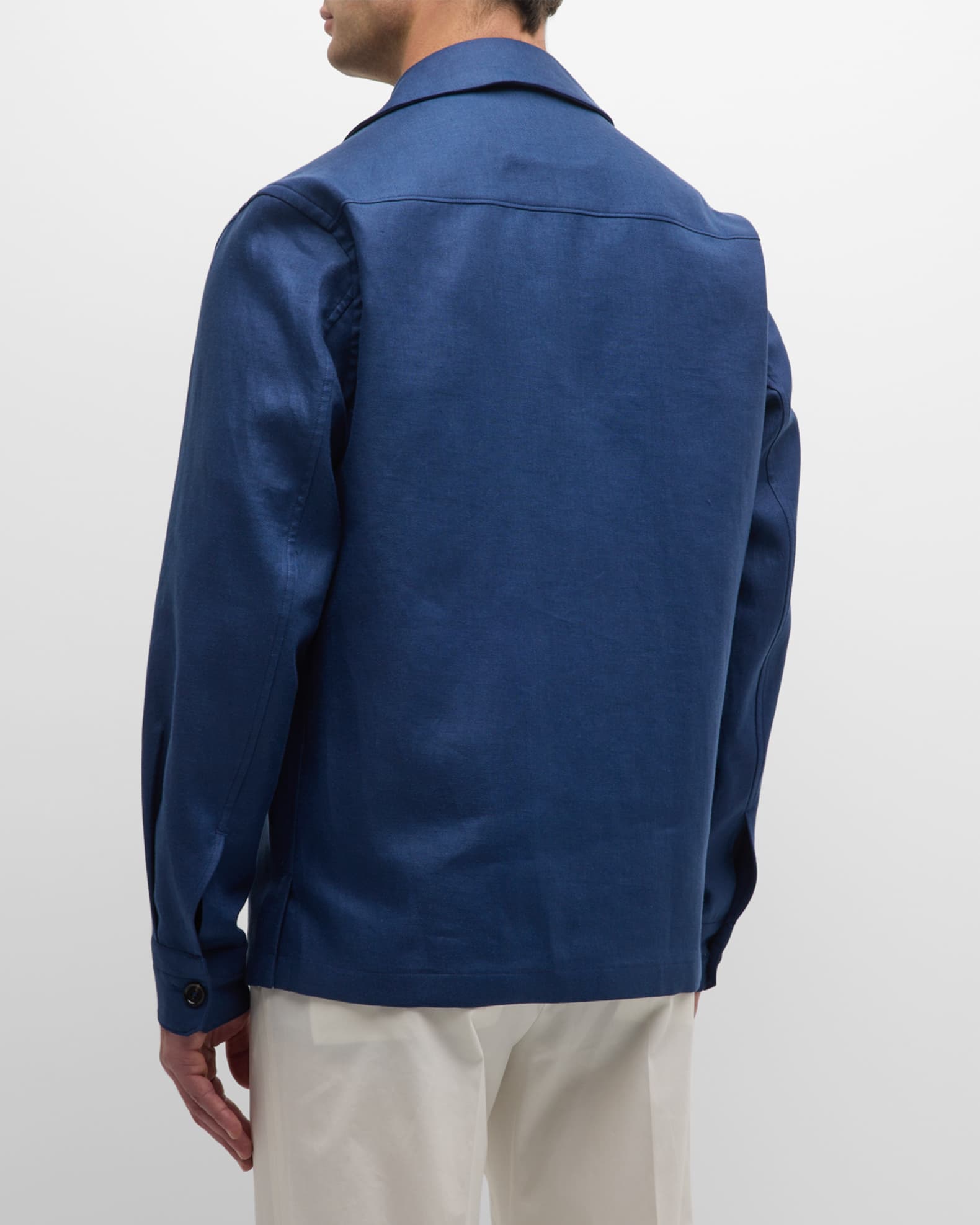 ZEGNA Men's Oasi Linen Overshirt | Neiman Marcus