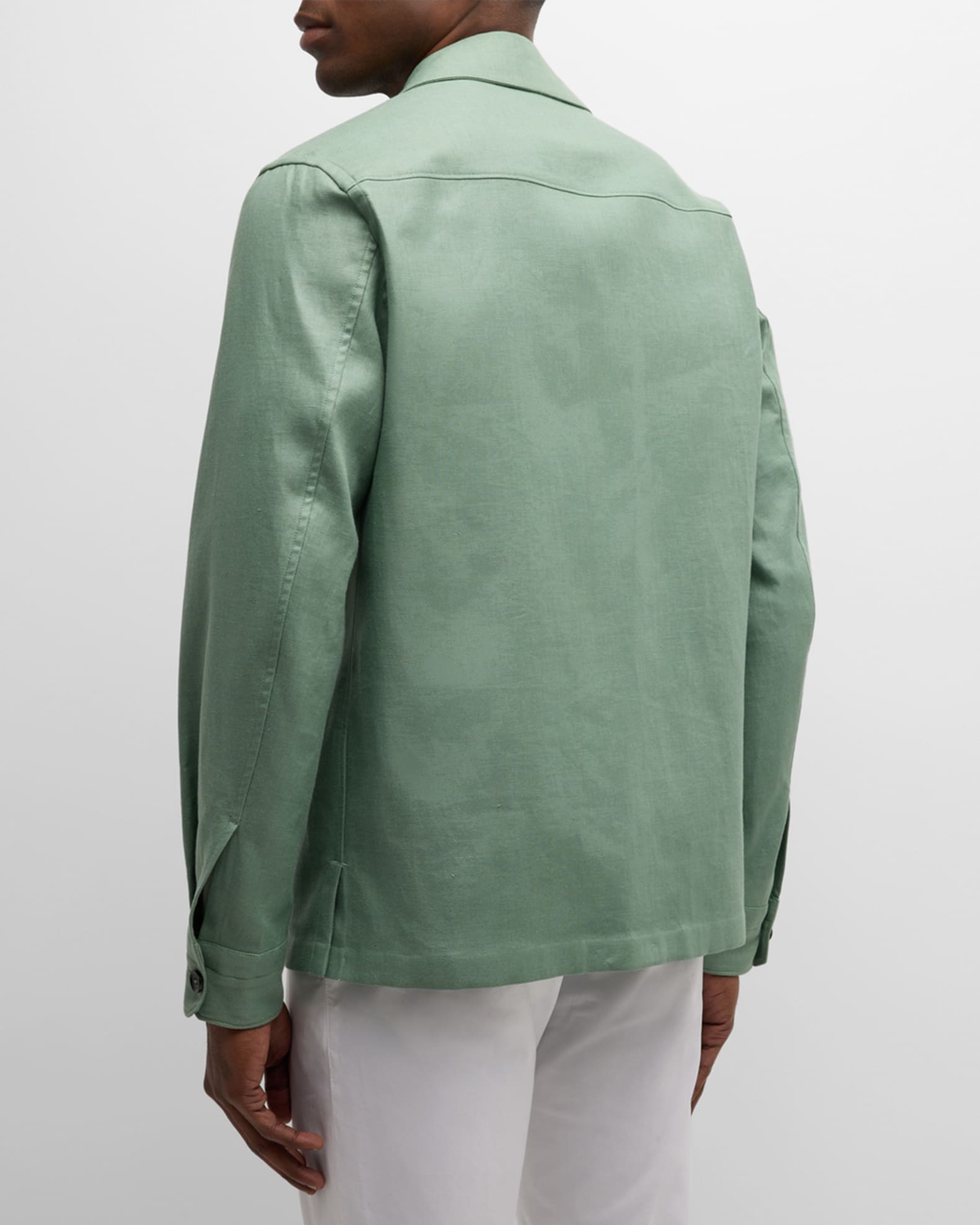 ZEGNA Men's Oasi Linen Overshirt | Neiman Marcus