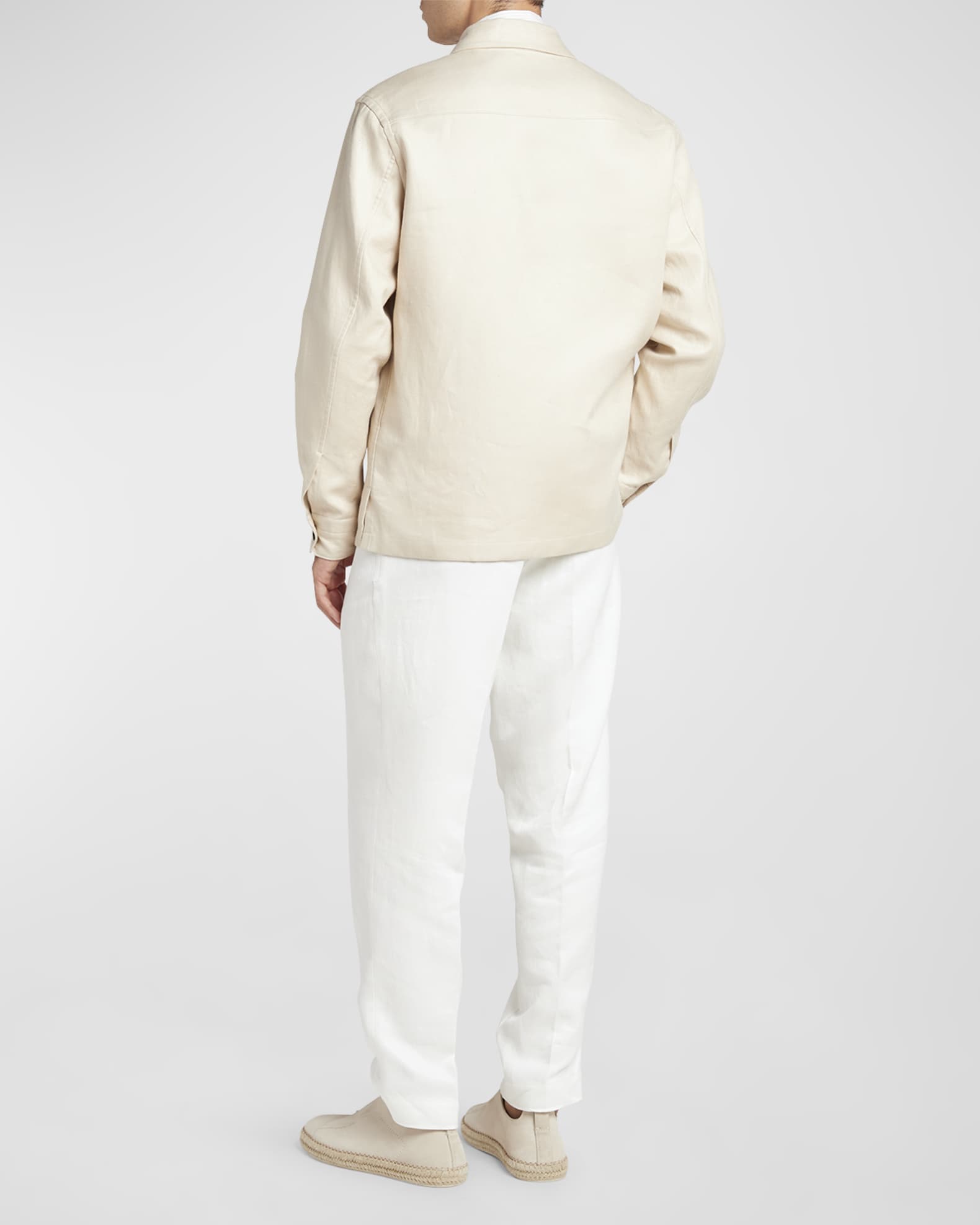 ZEGNA Men's Oasi Linen Overshirt | Neiman Marcus