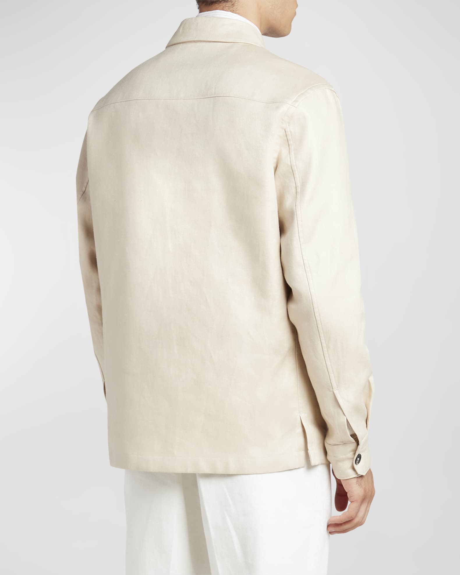 ZEGNA Men's Oasi Linen Overshirt | Neiman Marcus